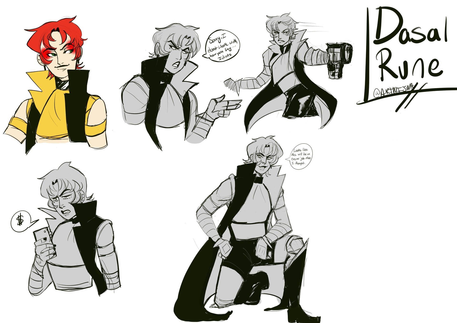 ArtStation - Dasal Rune pose sheet