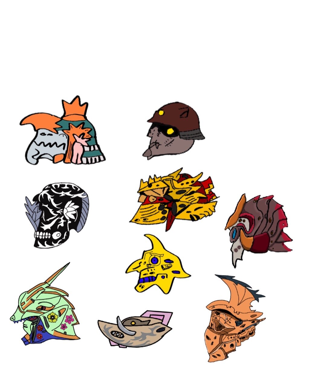 ArtStation - Mecha head design