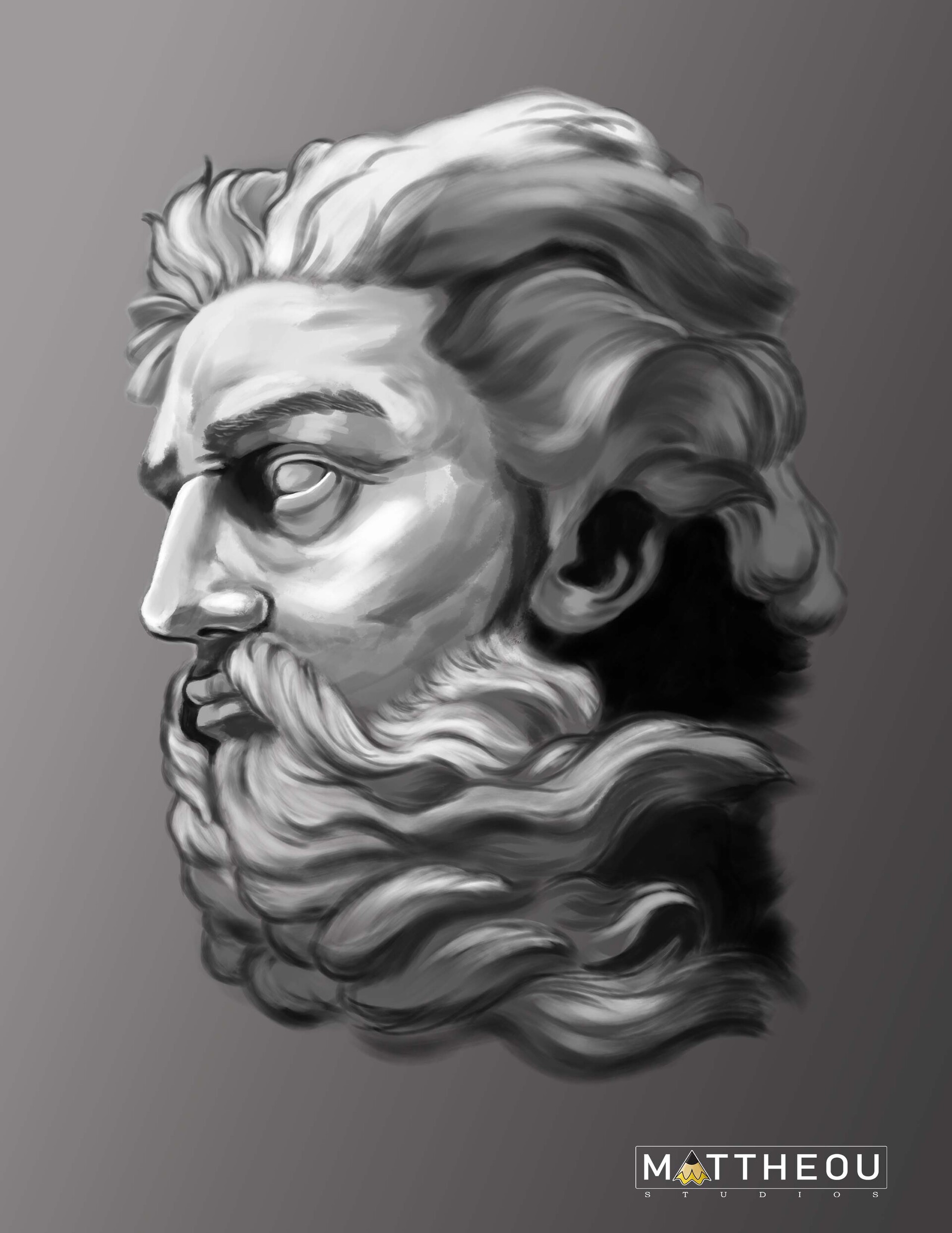 ArtStation - Statue Digital Painting