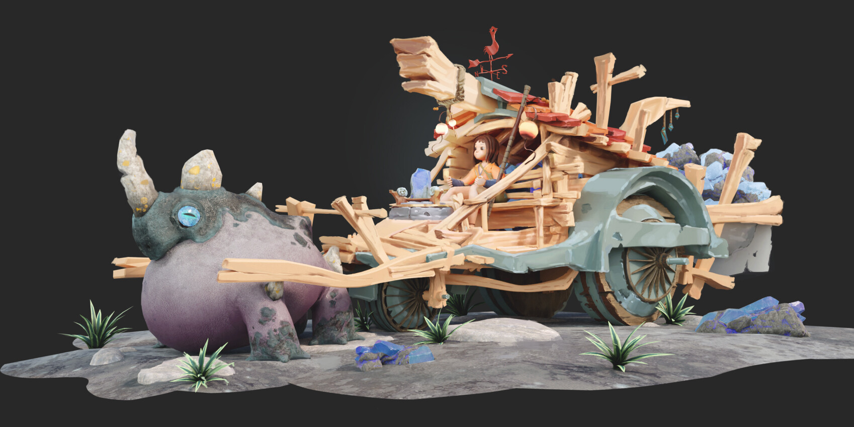 ArtStation - Stylized wagon