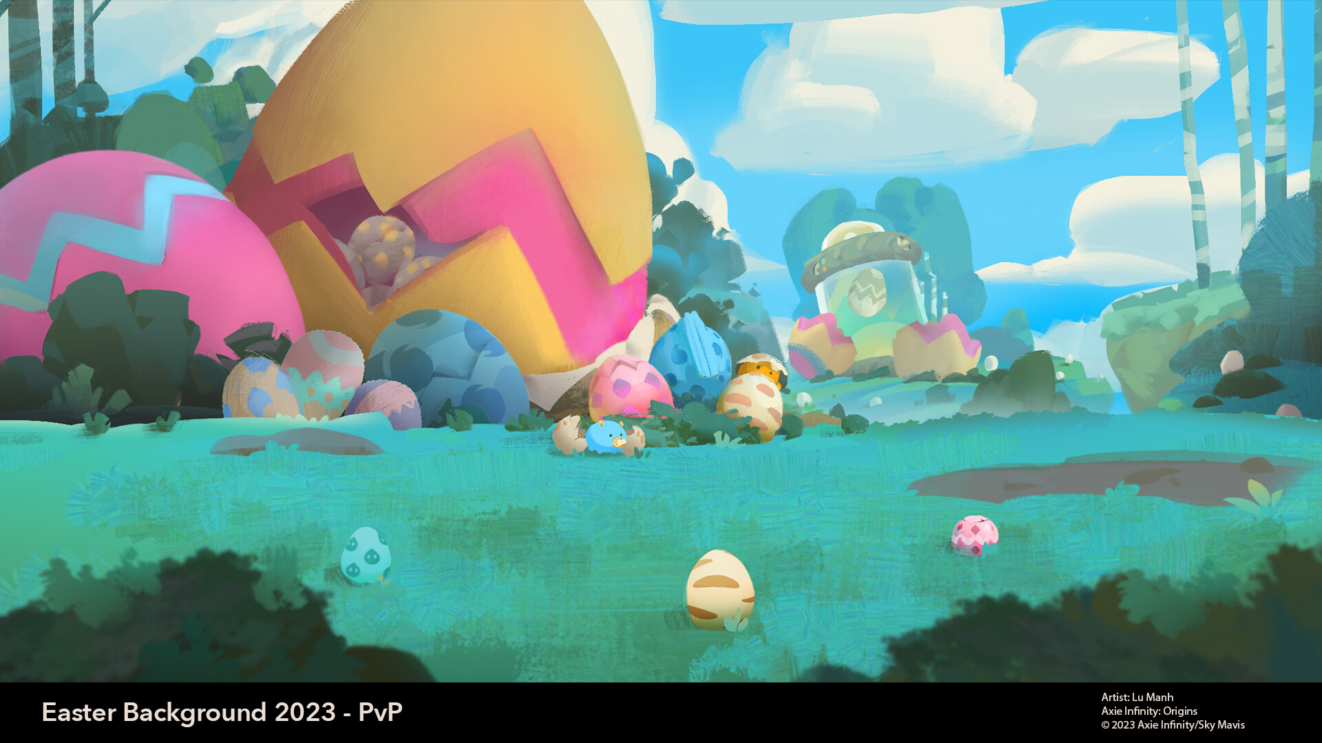 Sky Mavis - Easter Background 2023
