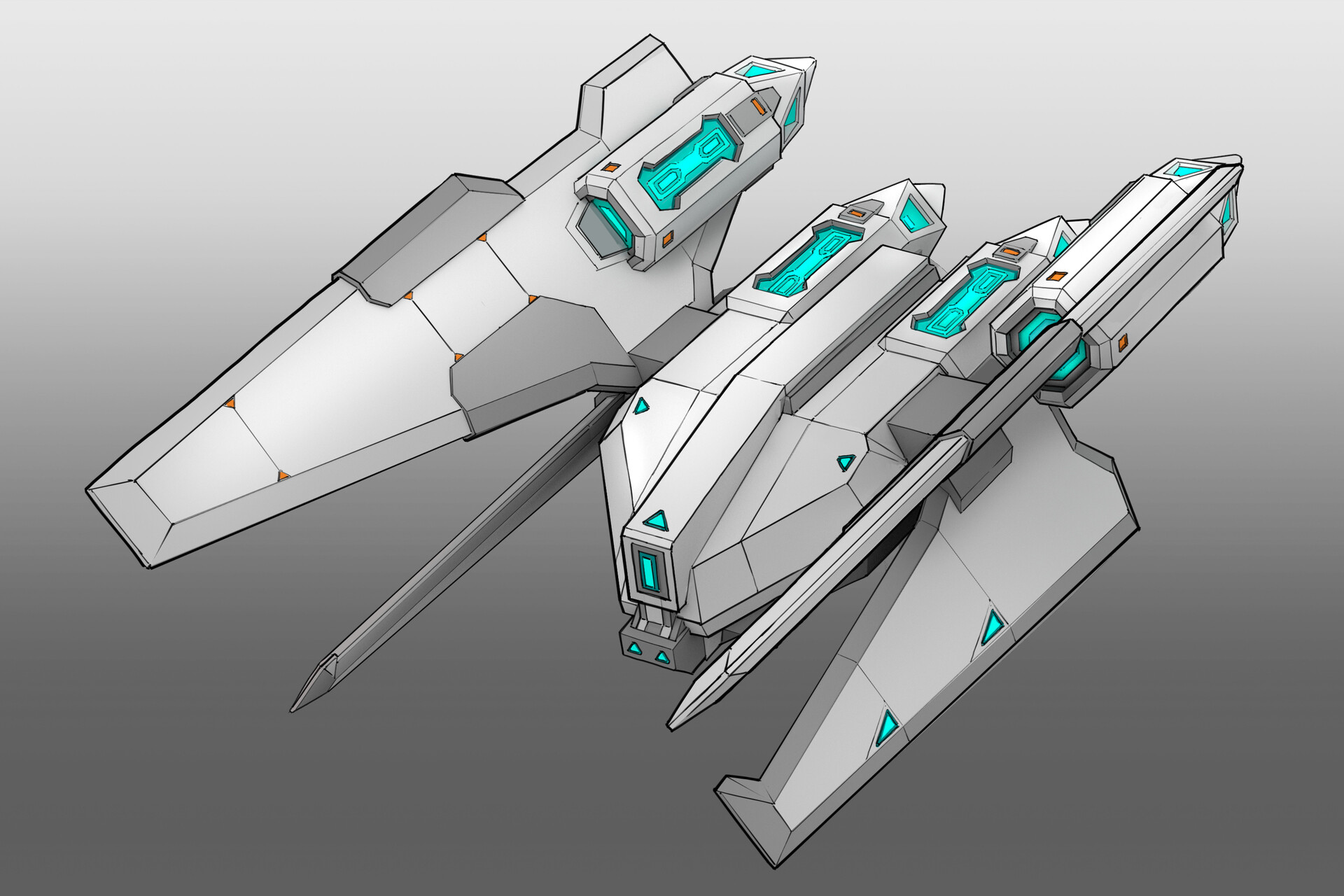 ArtStation - Low Poly Spacecraft and Props