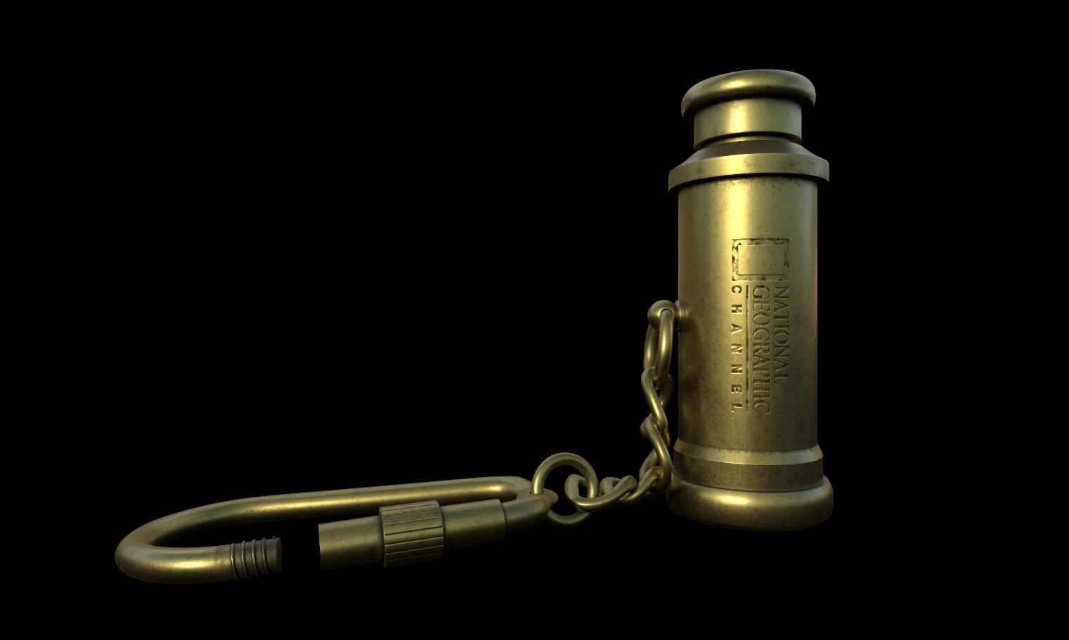 ArtStation - National Geographic telescope brass key chain