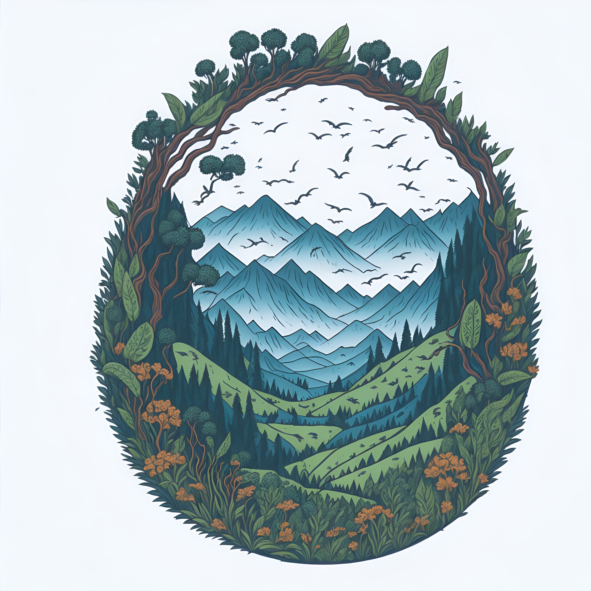 ArtStation - Enchanting Nature: A Circular Delight!