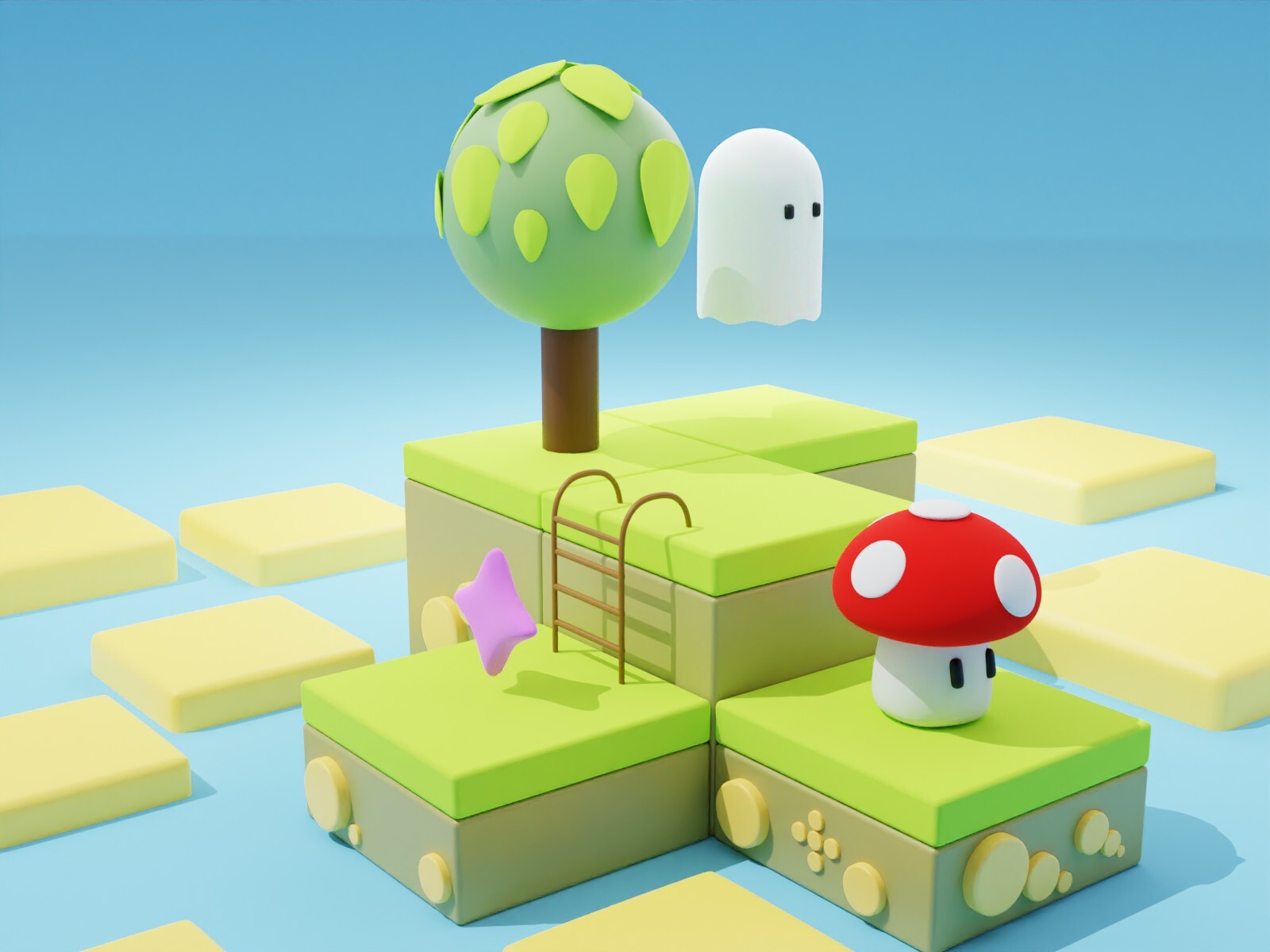 ArtStation - Mario Game - Blender