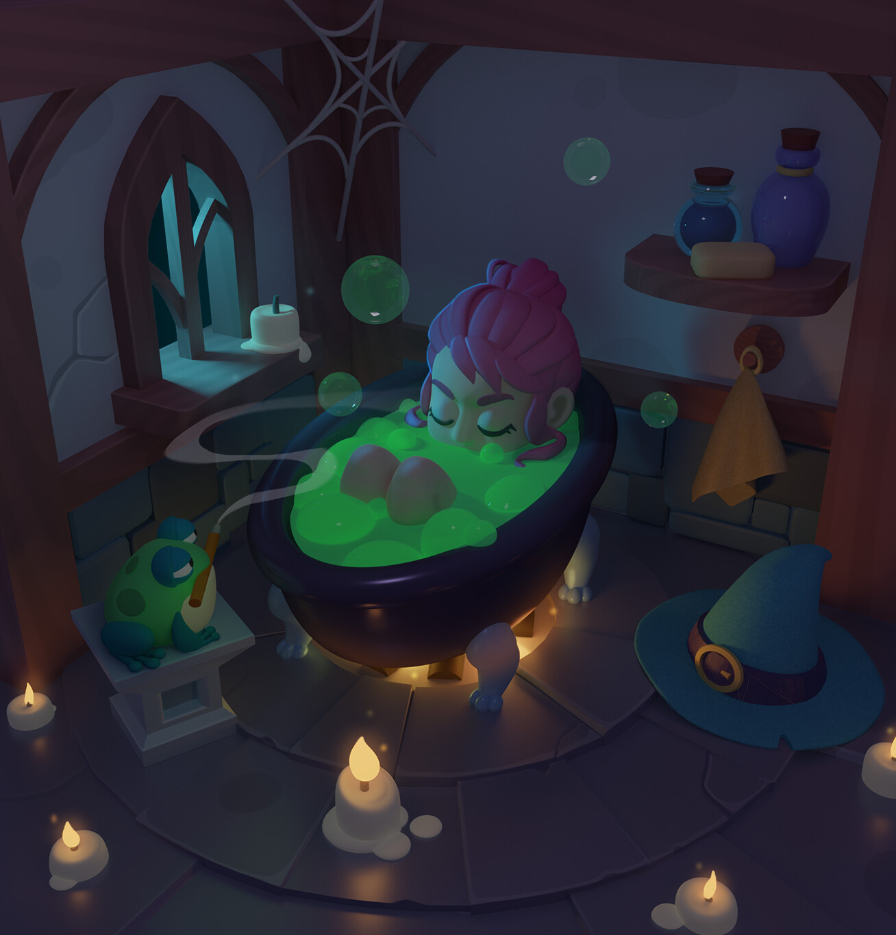 ArtStation - Witch's bathroom