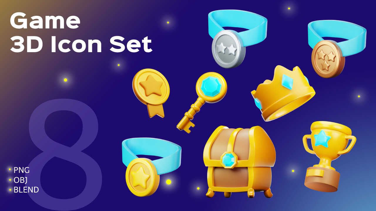 ArtStation - 3d game icon collection