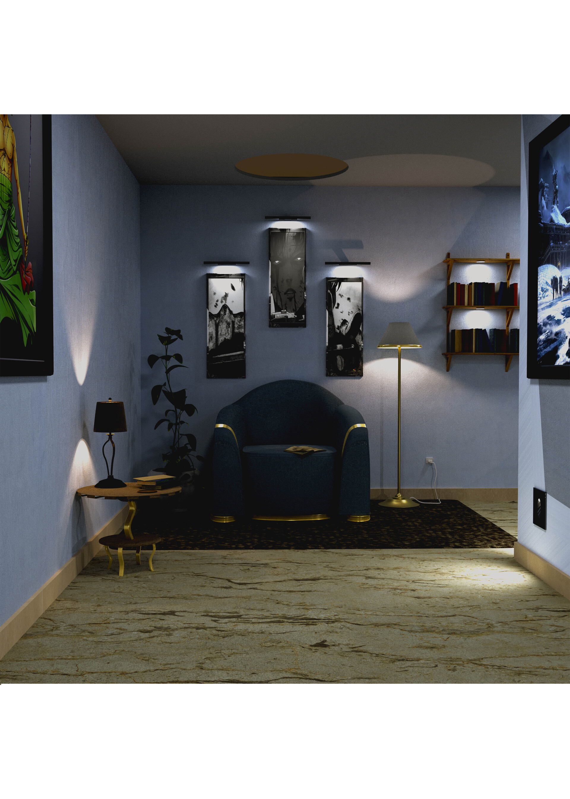 ArtStation - Reading Room....