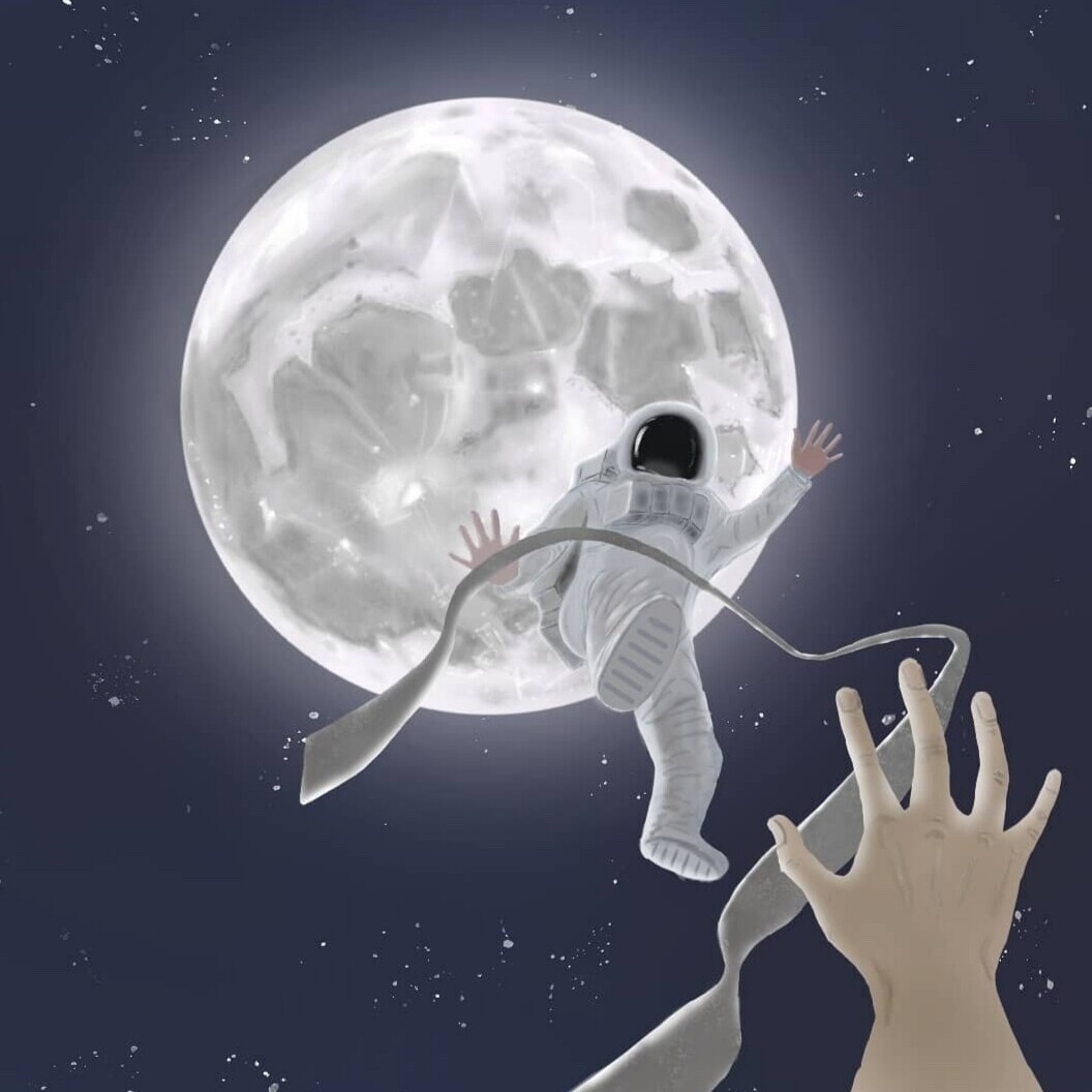 ArtStation - Moon , astronaut