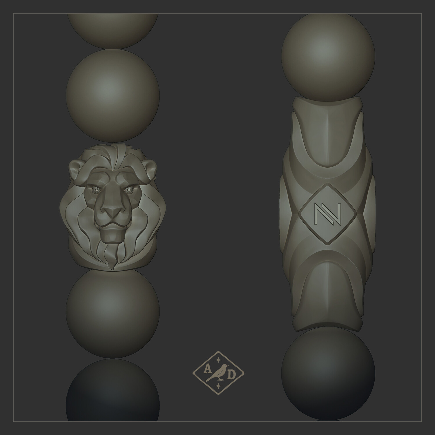 Andre Drozdov - Lion head bead