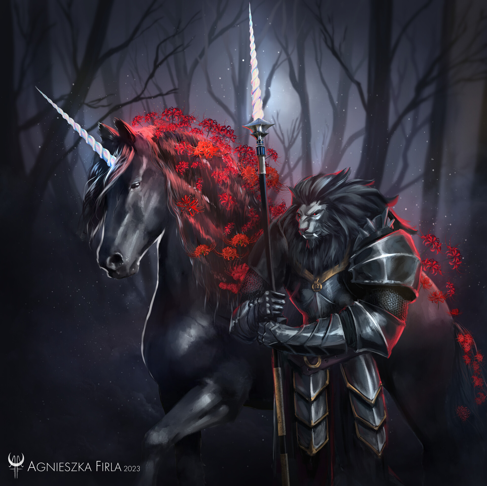 ArtStation - DnD character commission leonin vampire