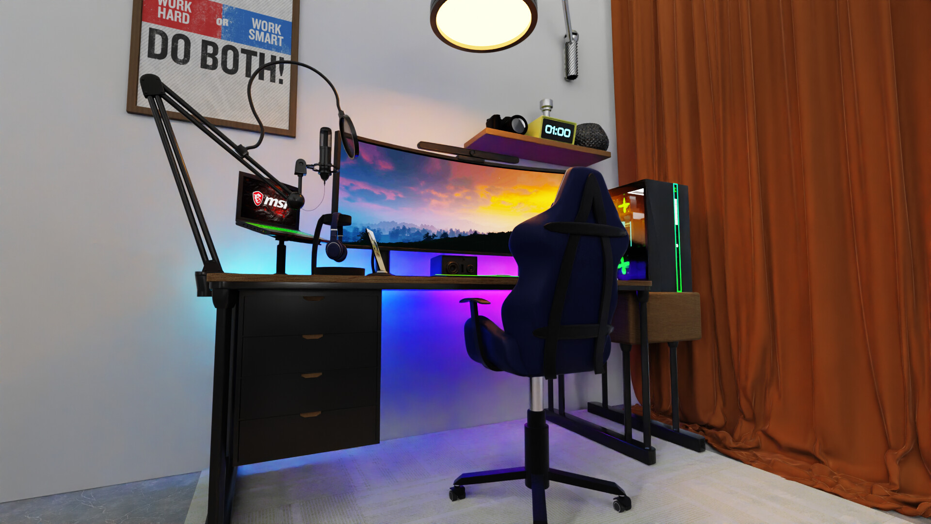 ArtStation - 3D Visualization and Animation of a Gaming Setup