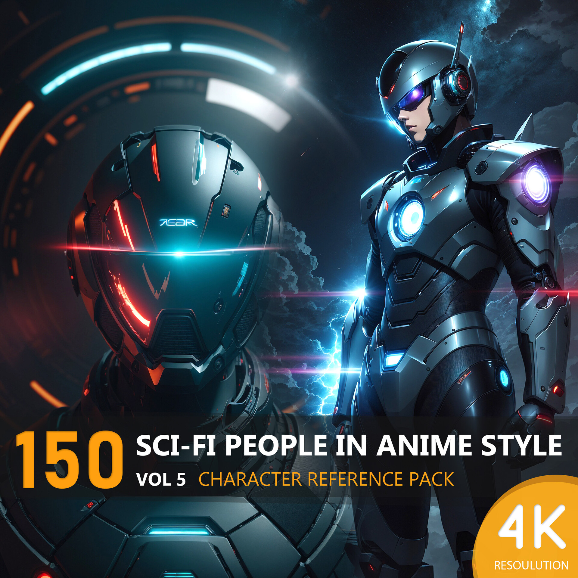 ArtStation - Sci-Fi People In Anime Style Vol 5-4K|Character Reference Pack