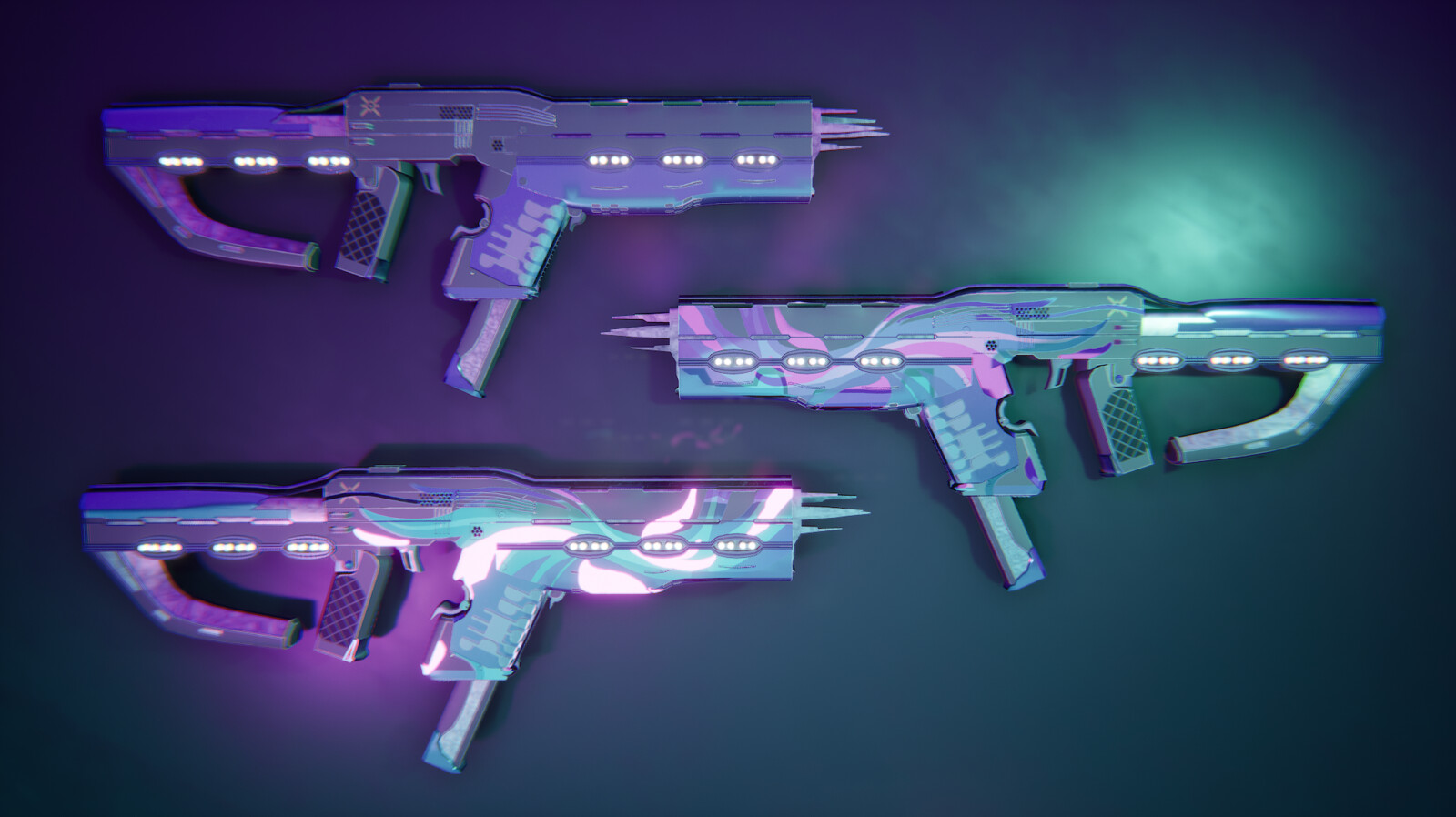 Nathan CHAU - [Destiny 2 Fan Weapon Concept] "Iridescence" Exotic Submachine Gun