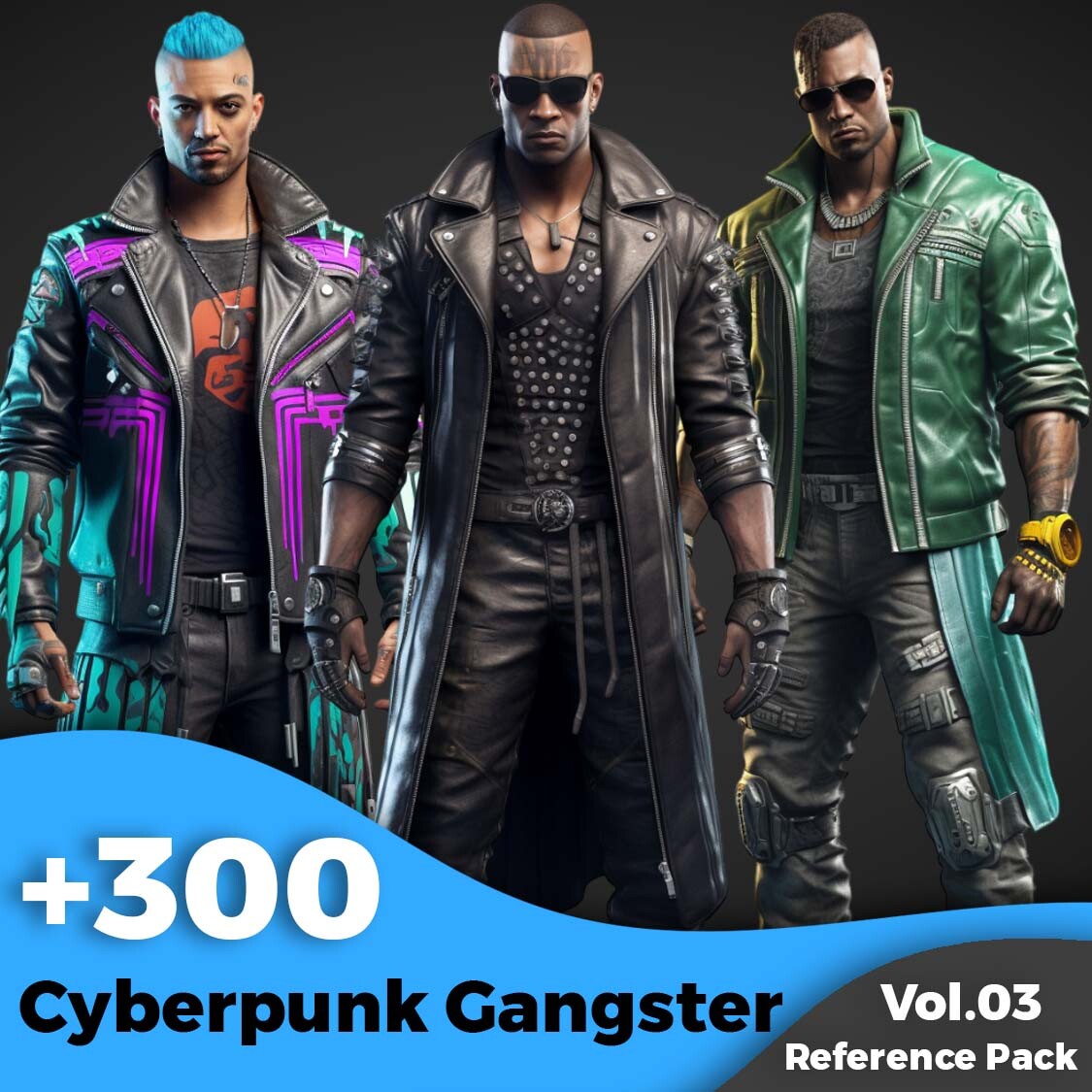 ArtStation - +300 Cyberpunk Gangster Male Concept (4K)