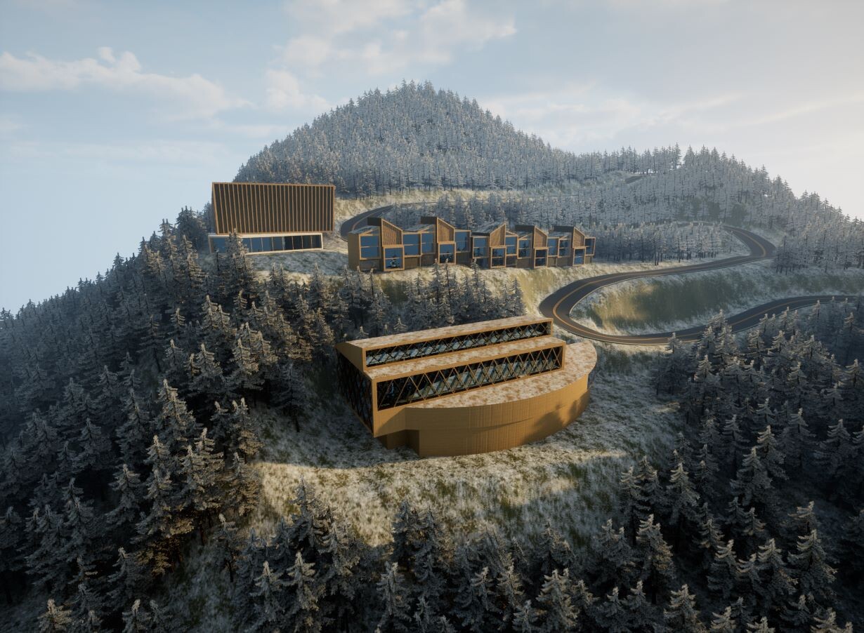 ArtStation - Residential Apartments in mountains - Visualization