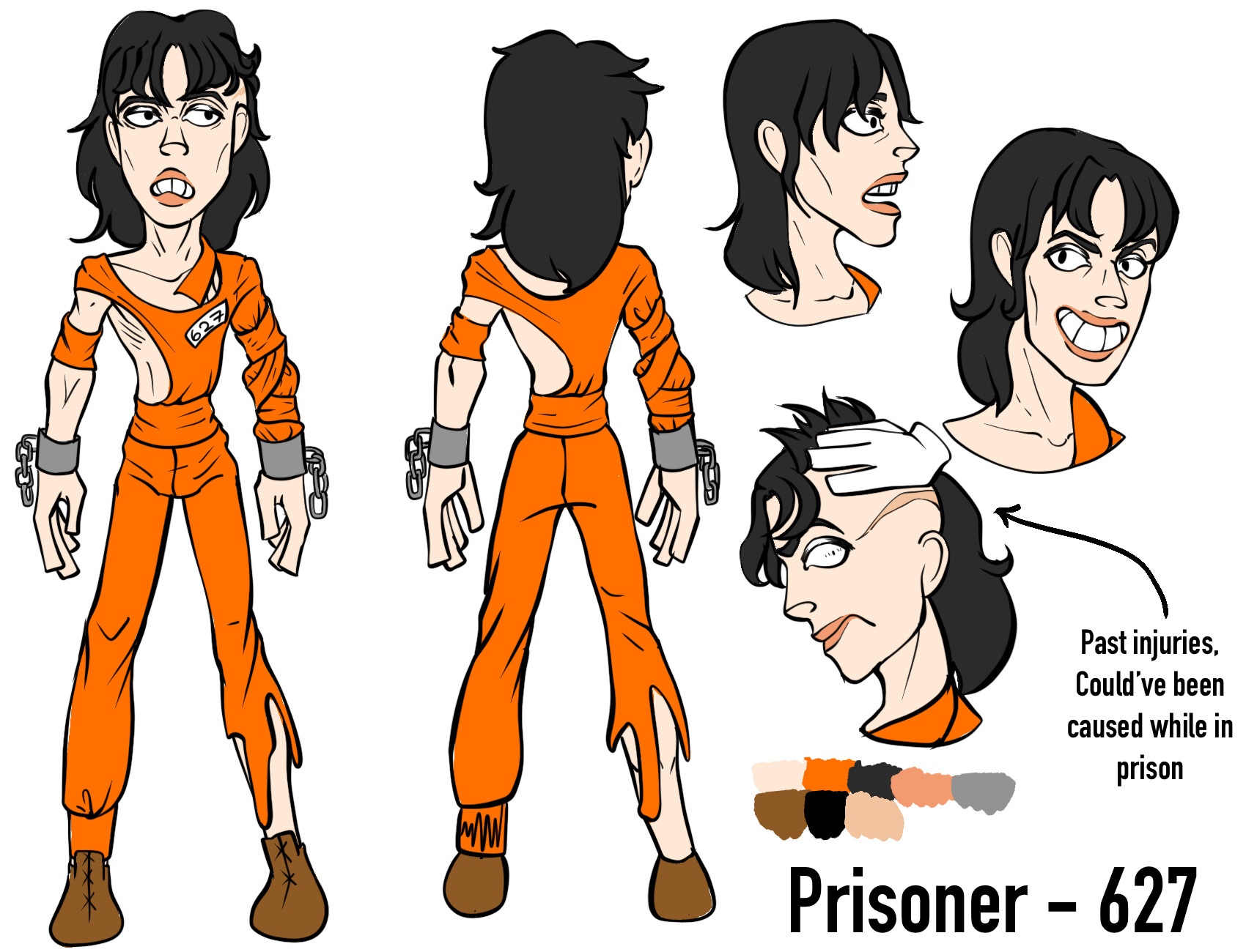 ArtStation - Prisoner - 627 updated character sheet