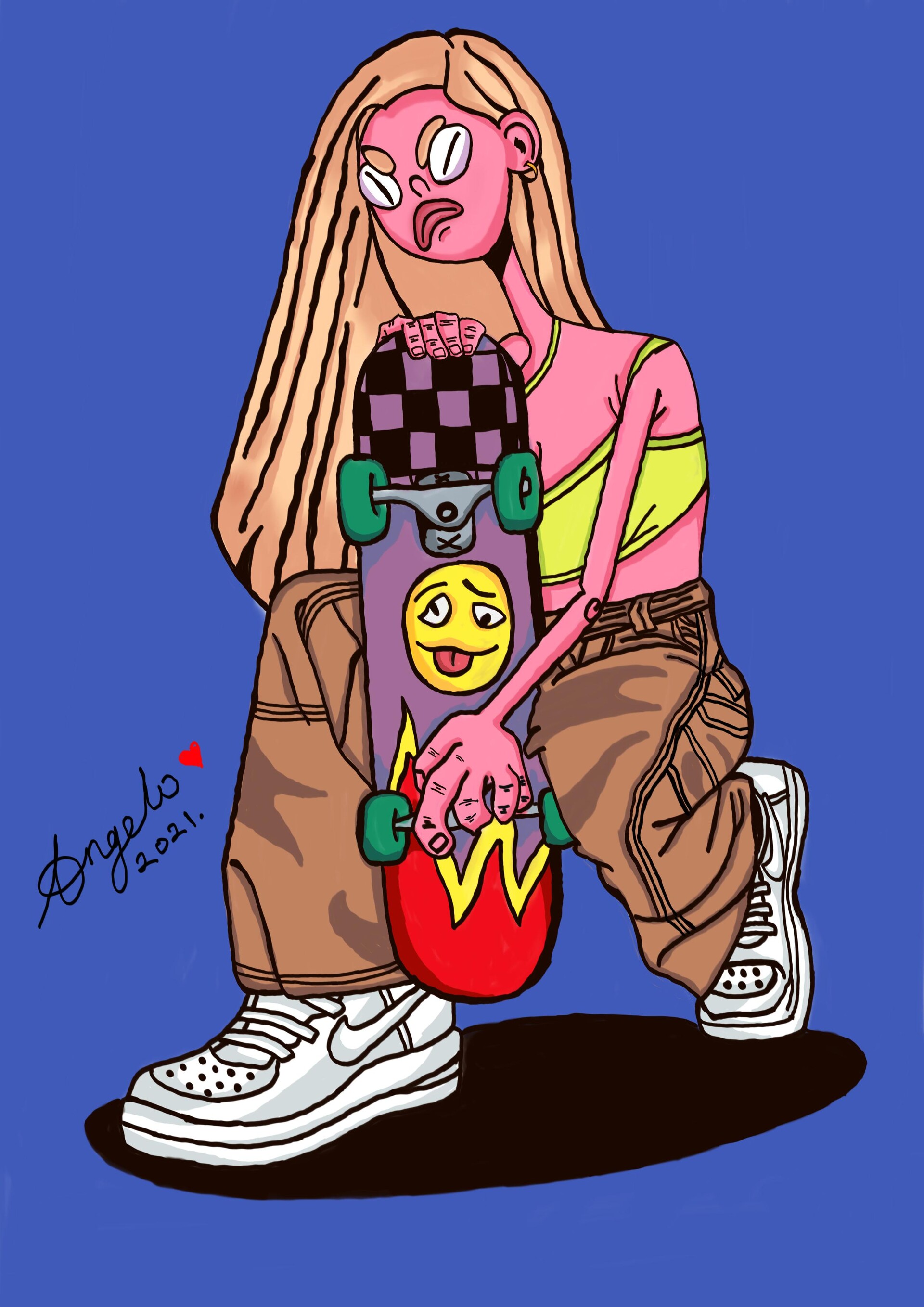 ArtStation - Skateboard girl