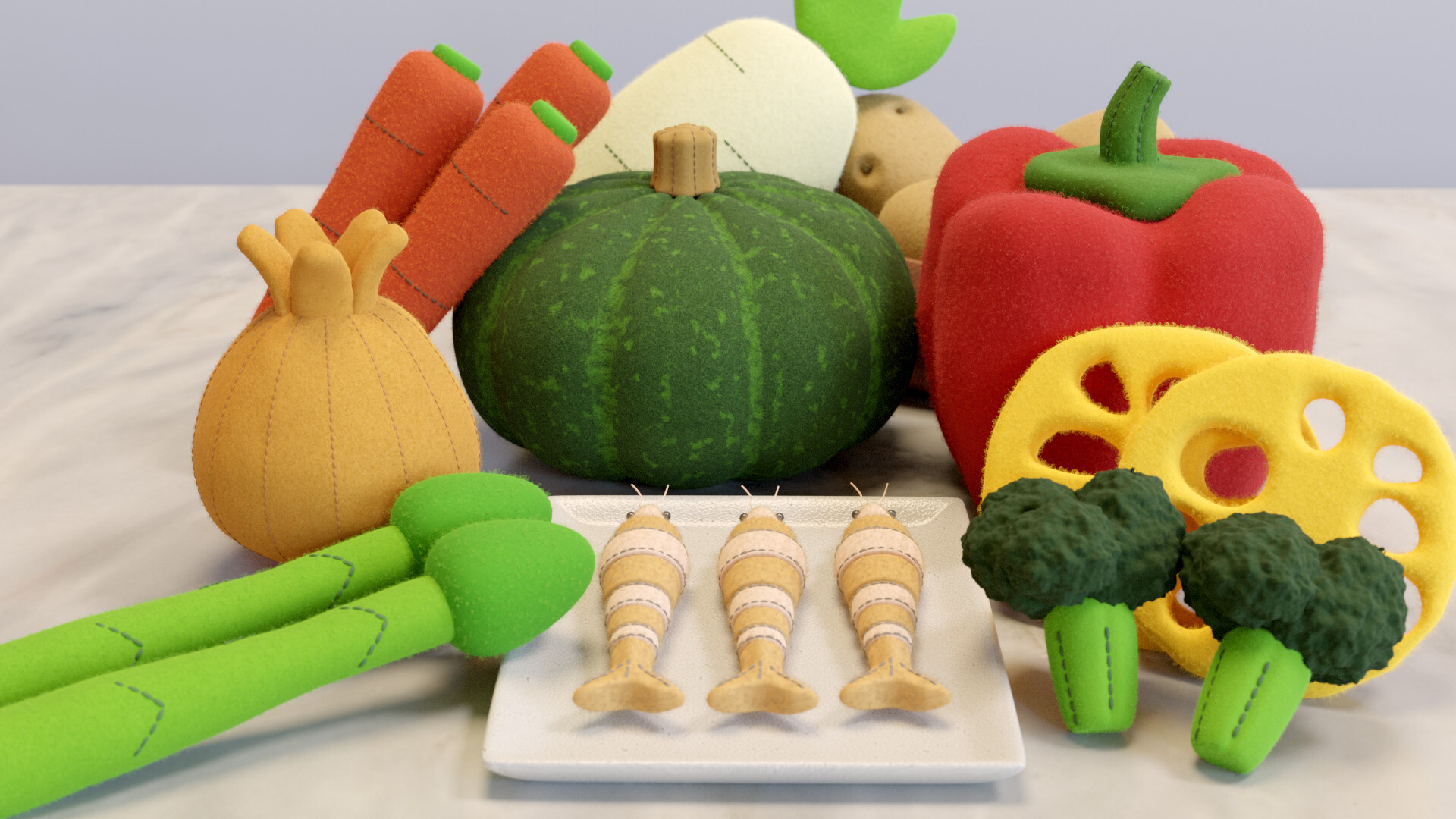 Canosie Labs - Tempura stop motion style cooking animation with plush toys