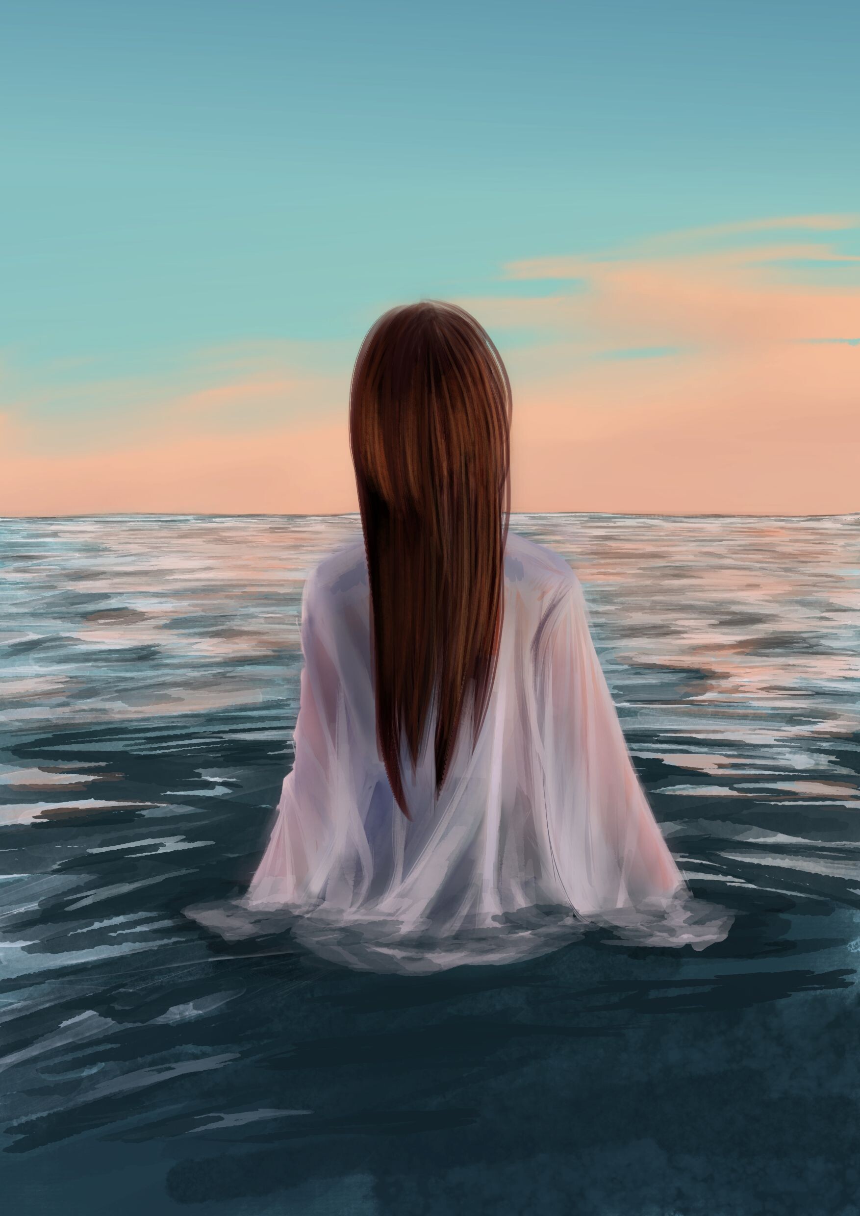 ArtStation - Sea sunset