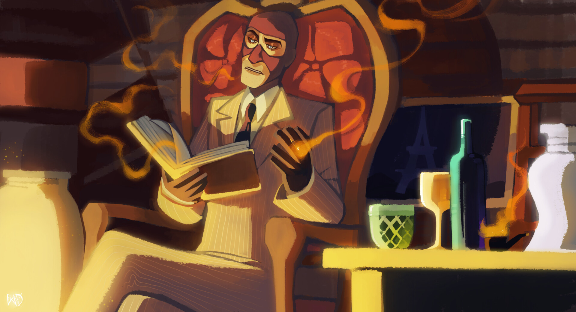 ArtStation - Favorite Smoking Room-Spy FanArt