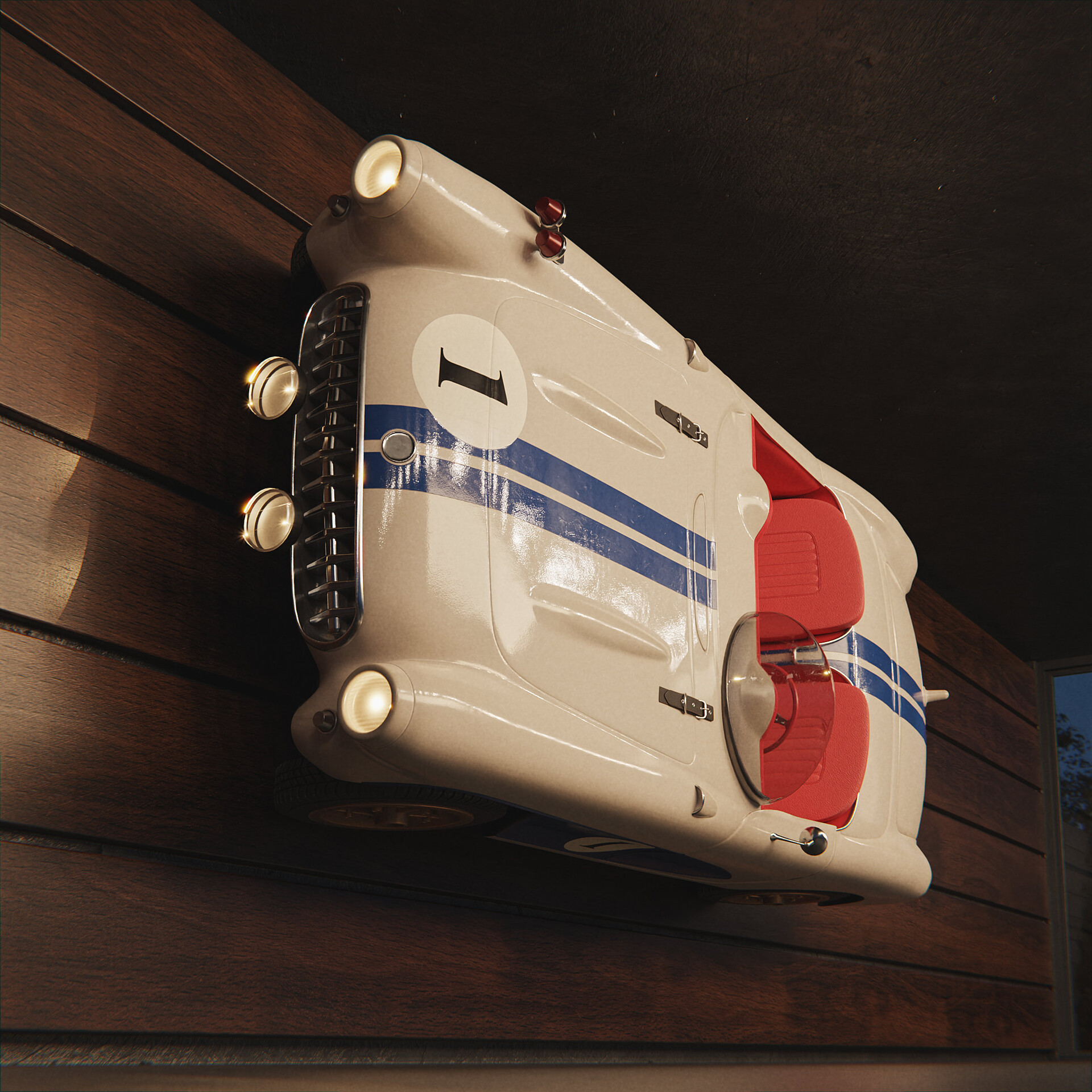 ArtStation - Wall Mounted 1956 Corvette SR Prototype