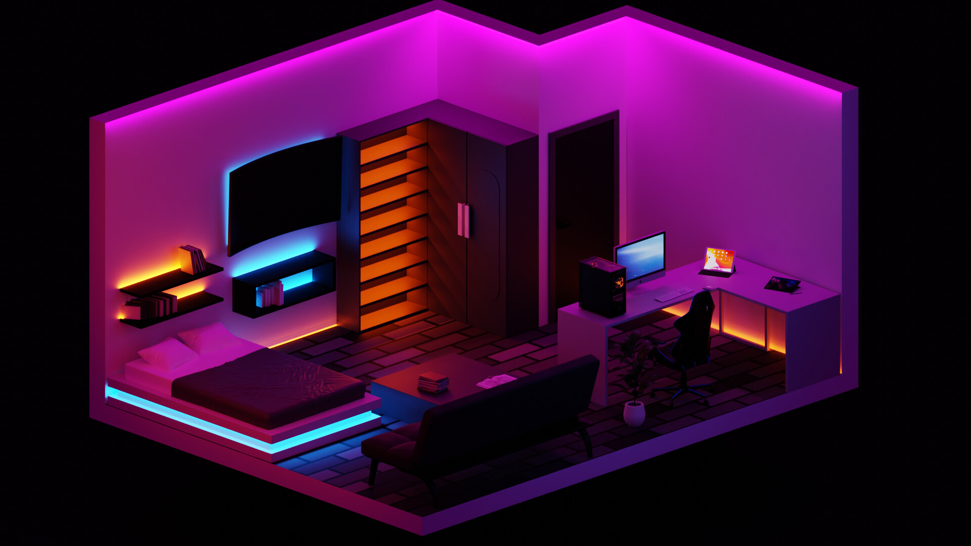 ArtStation - Neon house