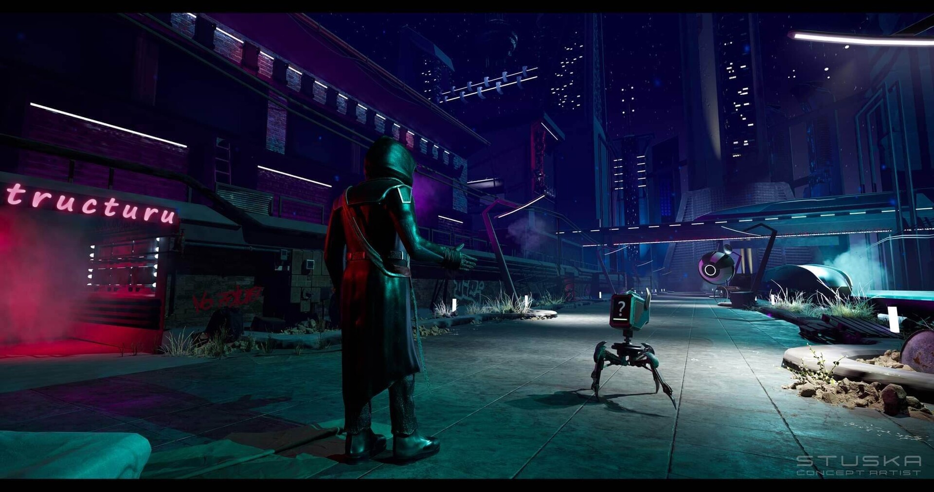 ArtStation - Scifi underground street