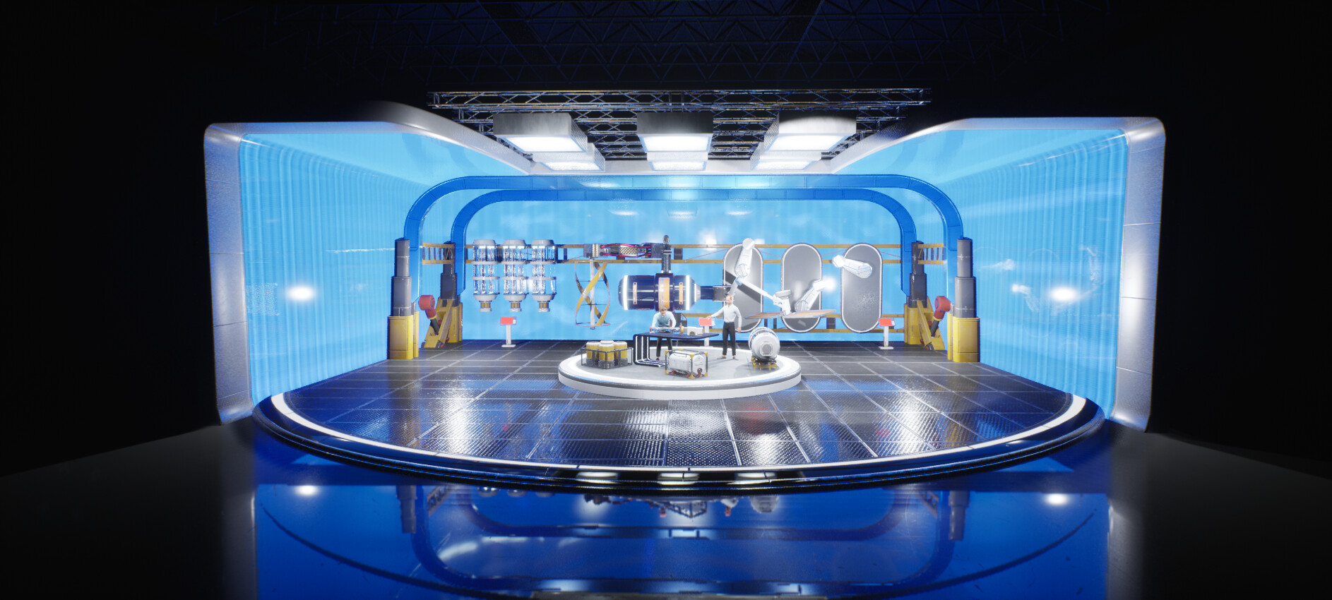 ArtStation - 3D virtual TV science set.