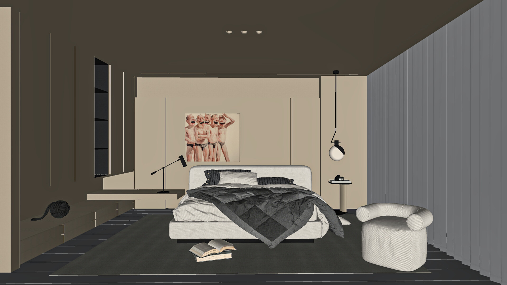 Archviz Hub - Design and Visualize Your Ideas - White Bedrom