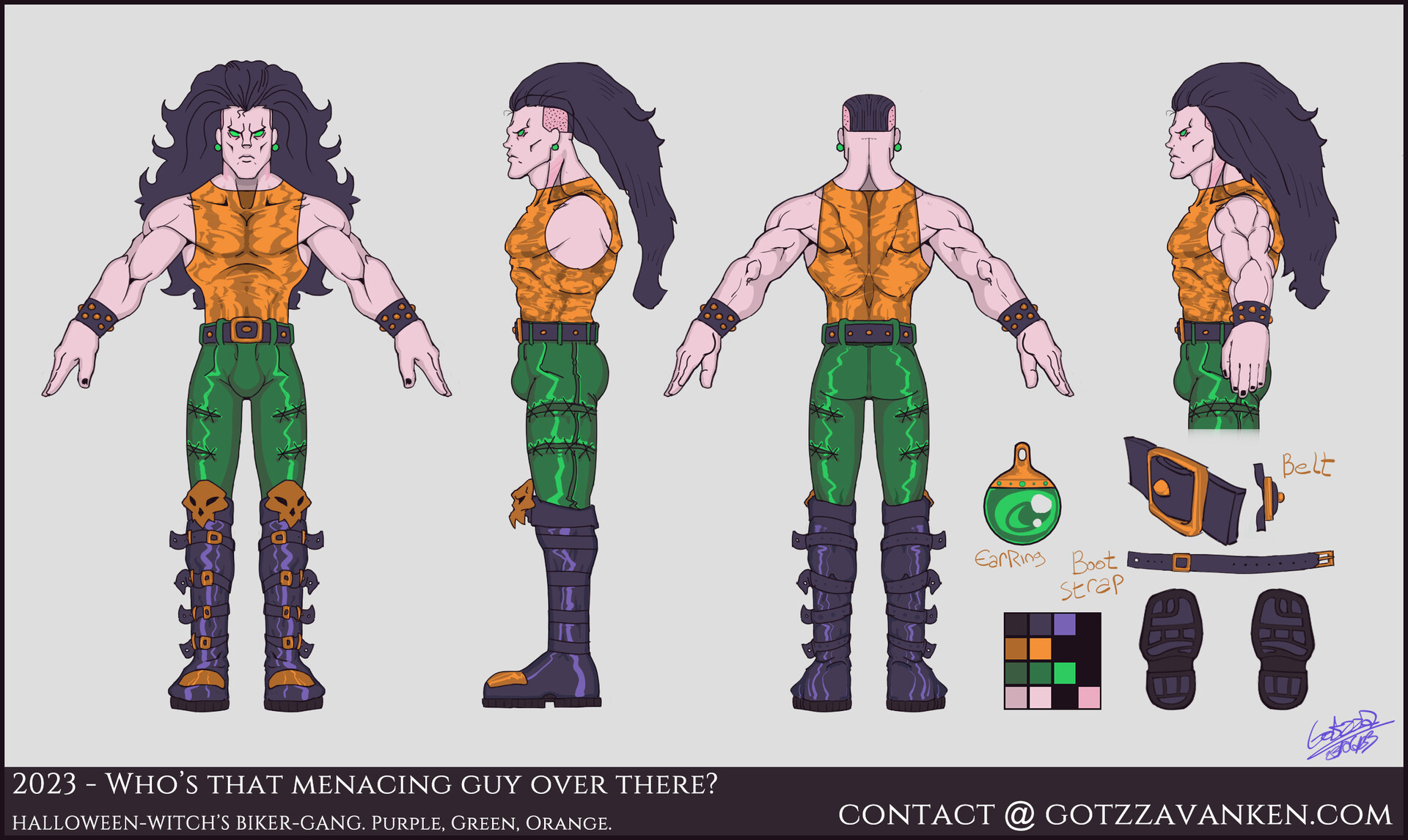 ArtStation - Orthographic Sheet - Character Concept Art
