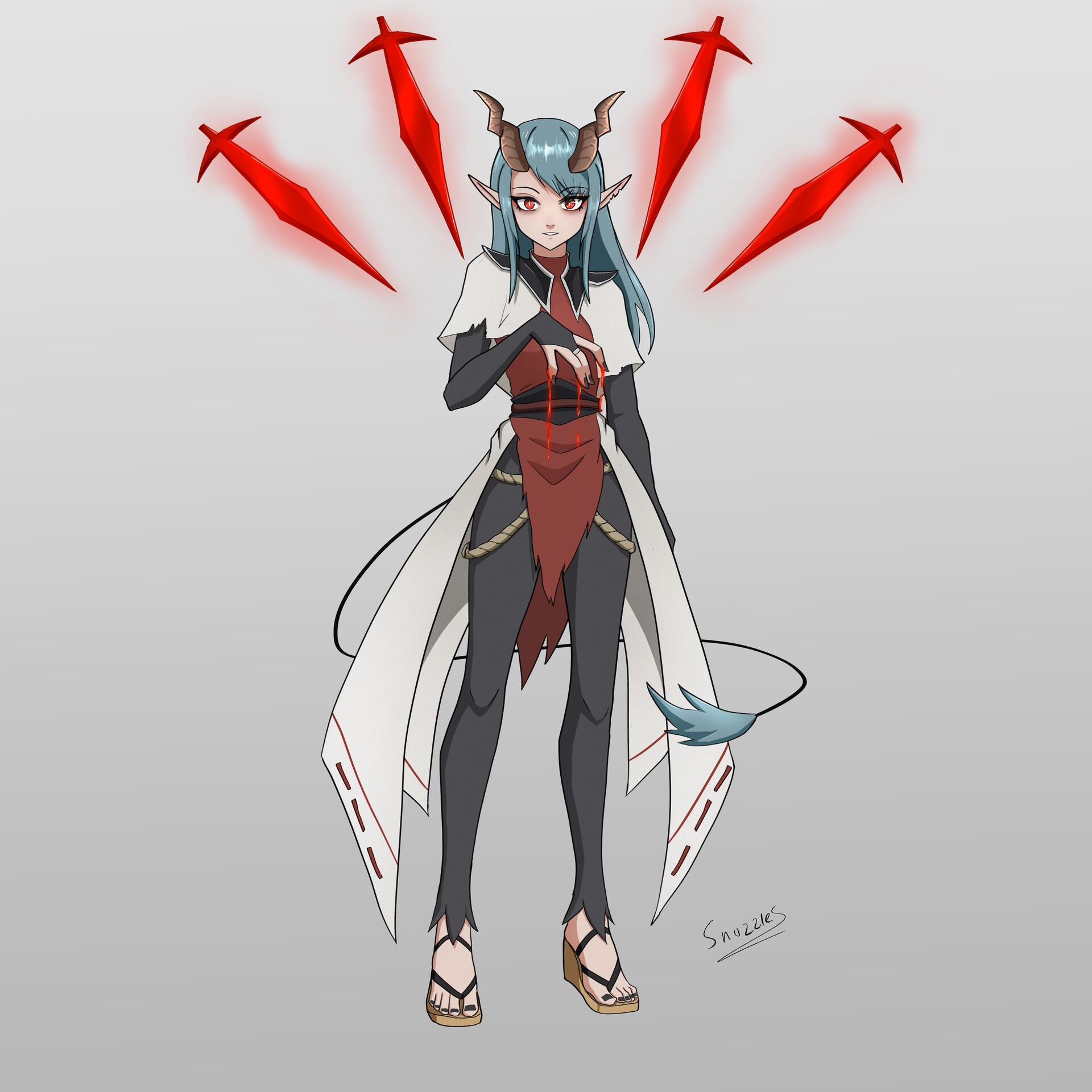 ArtStation - Blood sorceress! Pose referenced from halfheartxi on twitter