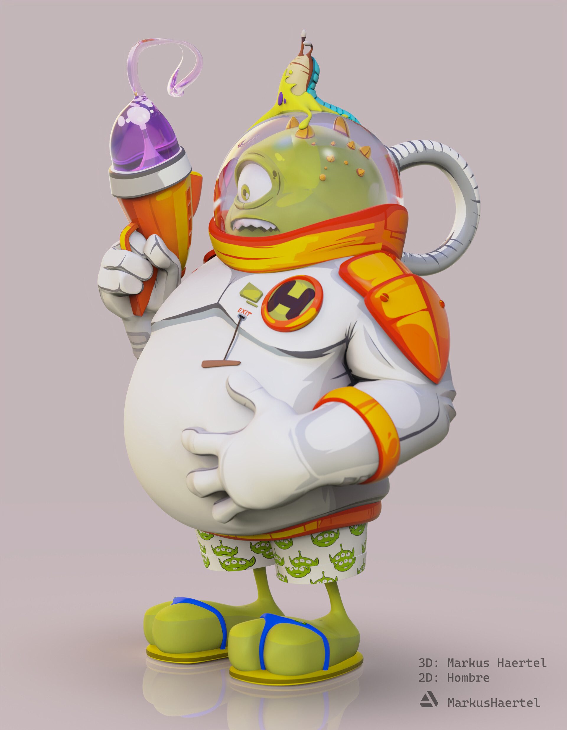 ArtStation - BGM - Big Green Man - Mars attacks