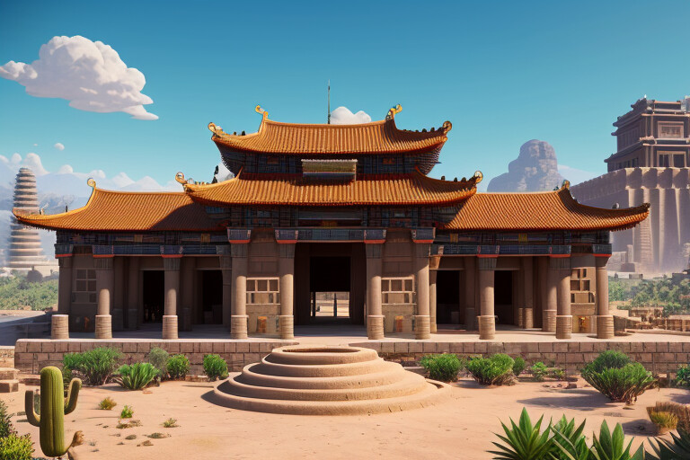 ArtStation - buildings in a desert