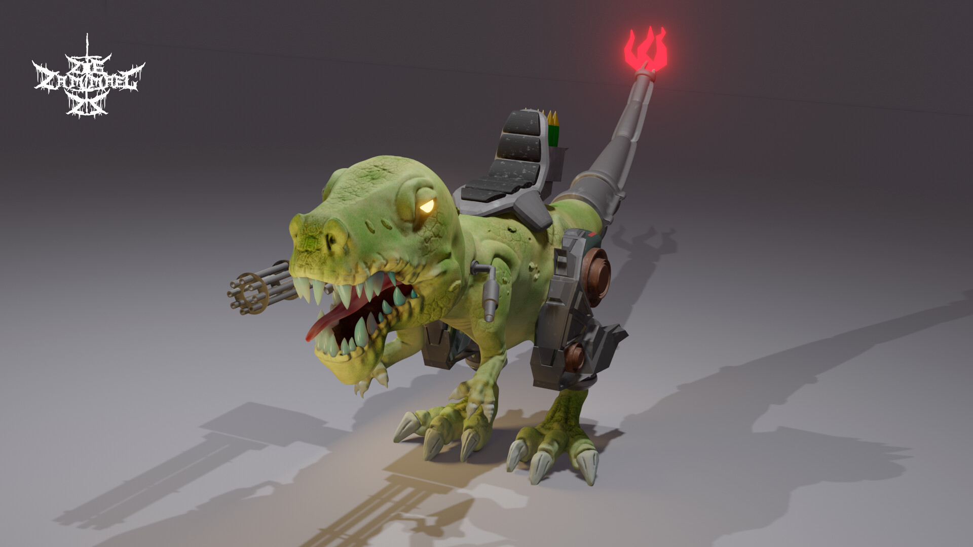 ArtStation - Laser Shooting Dinosaur. Tribute to Angus mcSix