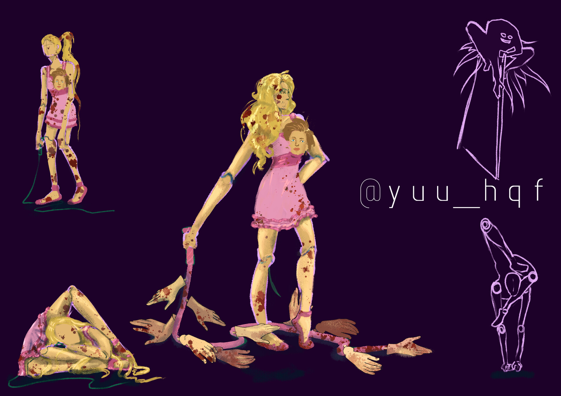 ArtStation - Barbie doll_Horror themed game_character art