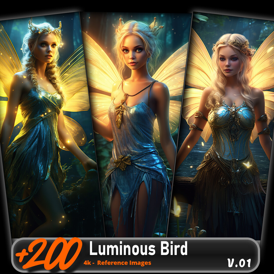 ArtStation - Luminous Bird vol. 01/ 4K /Reference Image