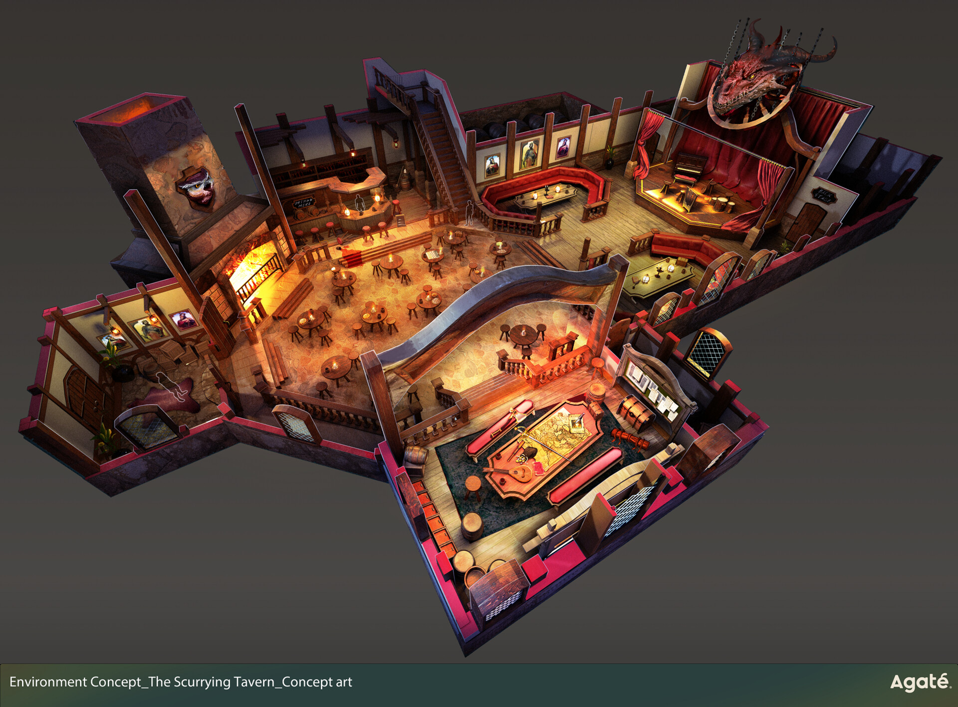 ArtStation - The Scurrying Tavern - Concept Art