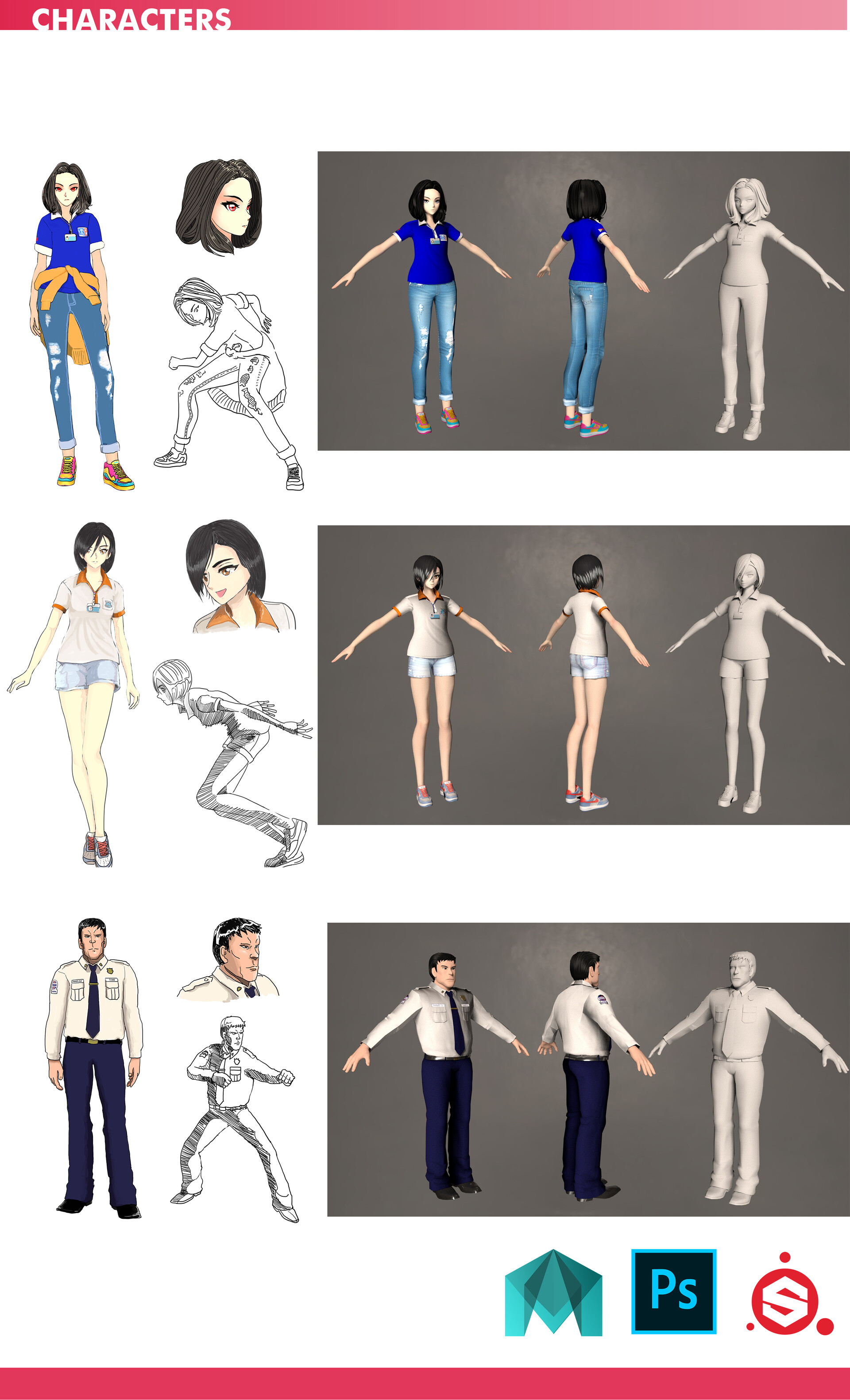 ArtStation - Decizie's Path Characters 2020