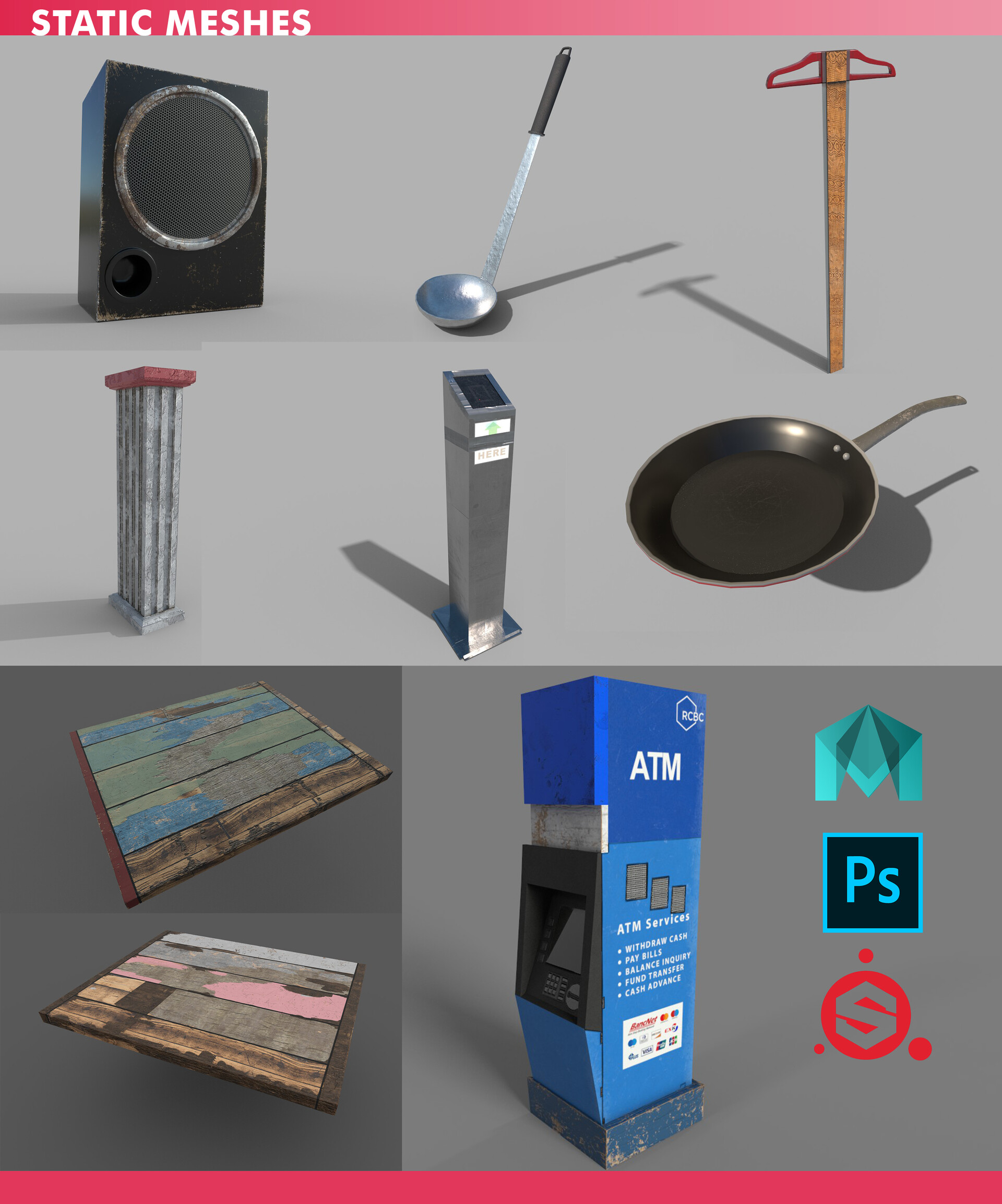 ArtStation - Decizie's Path 2020 Scene props