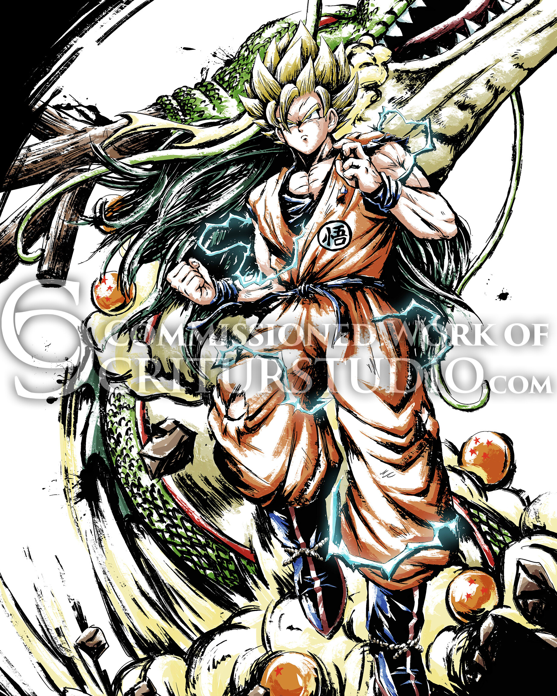 ArtStation - Commission : Goku Statue Concept