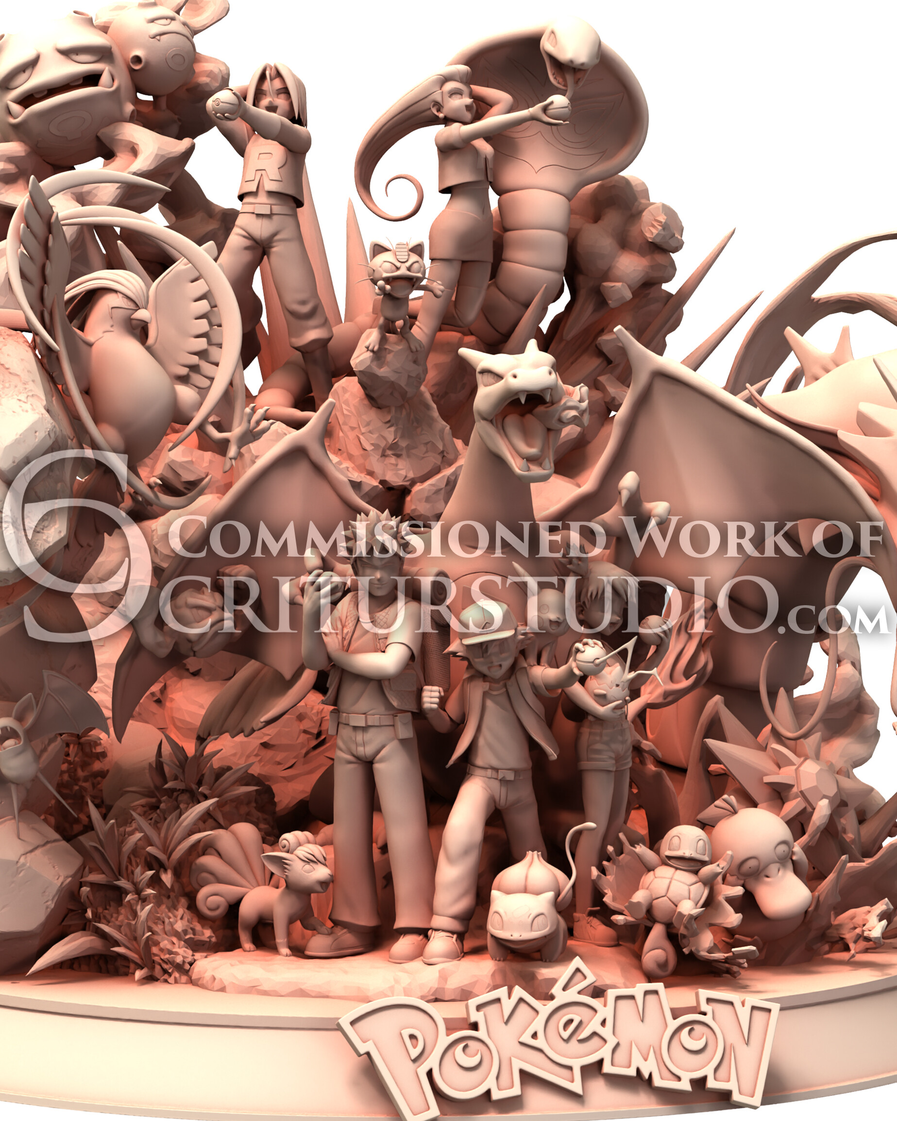 ArtStation - Commission : Pokemon Statue