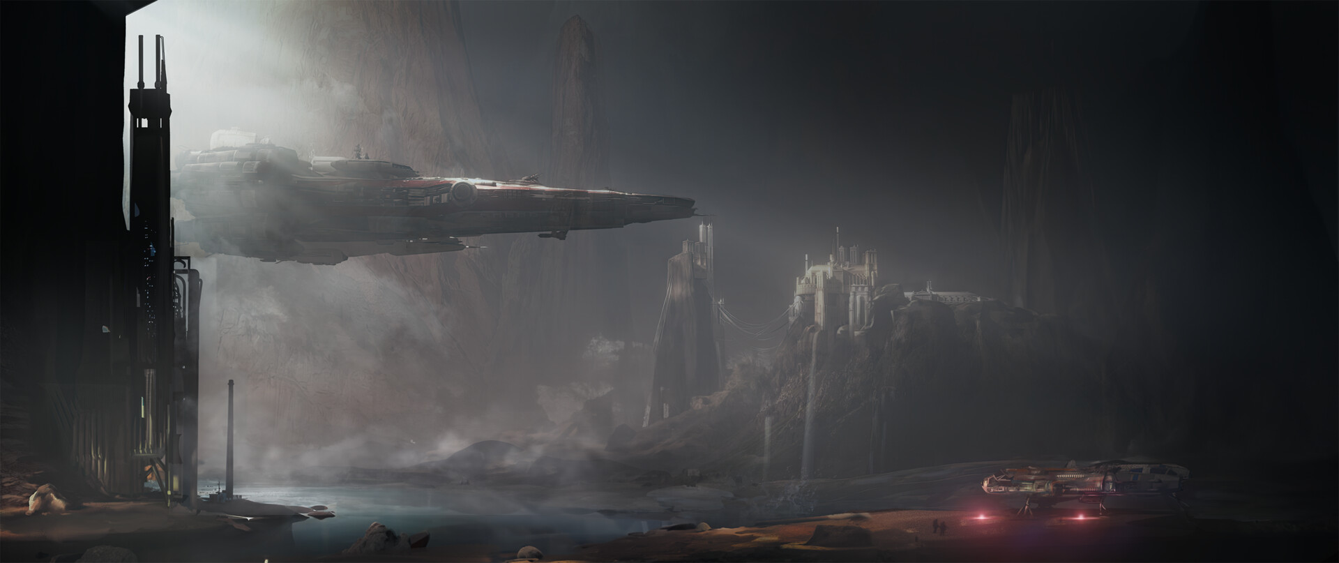 ArtStation - "The unknown ship arrives in the cellar"