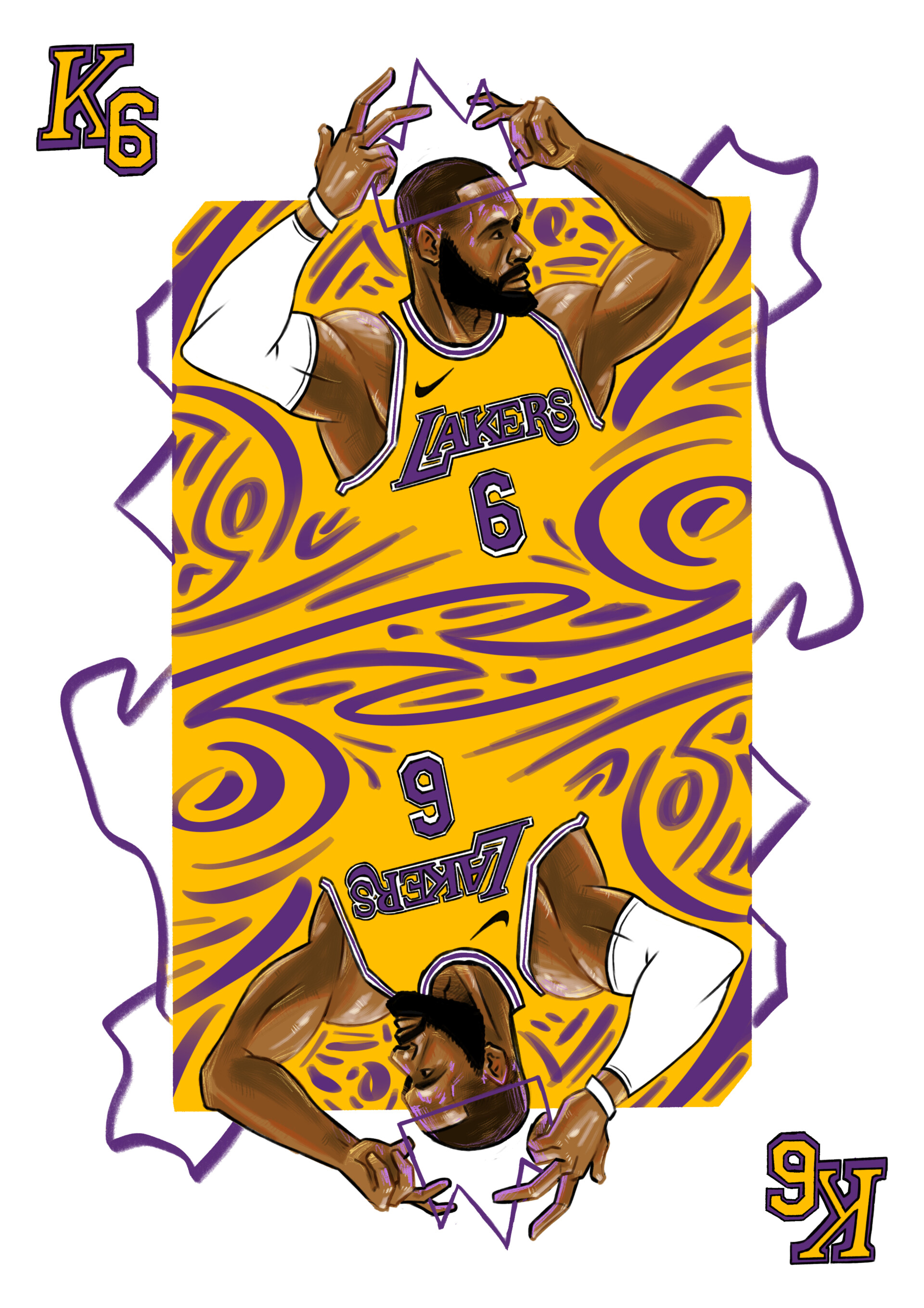 ArtStation - LeBron "The King" James - 2D Illustration