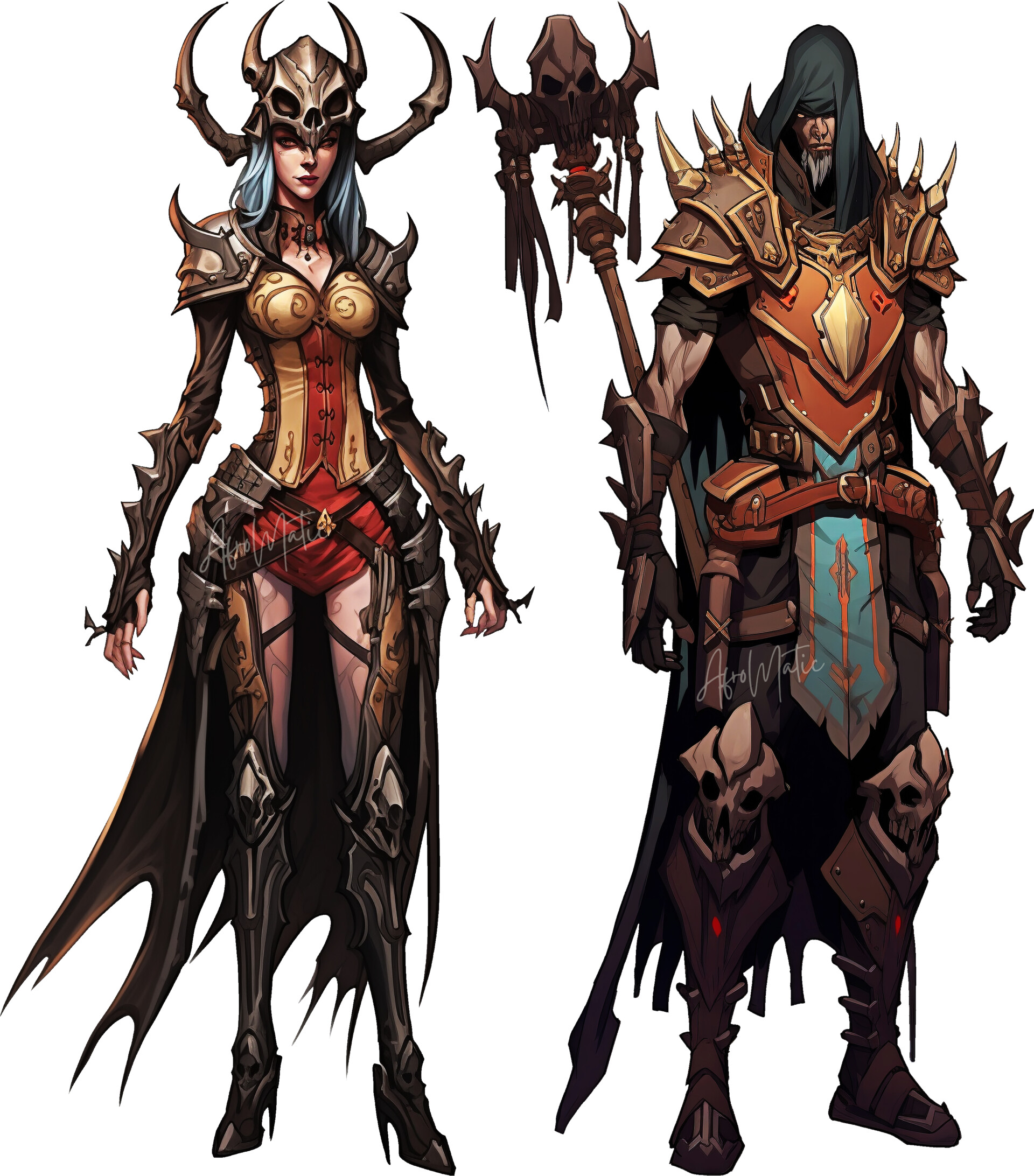 ArtStation - Diablo Inspired AI Curated Necromancer Designs