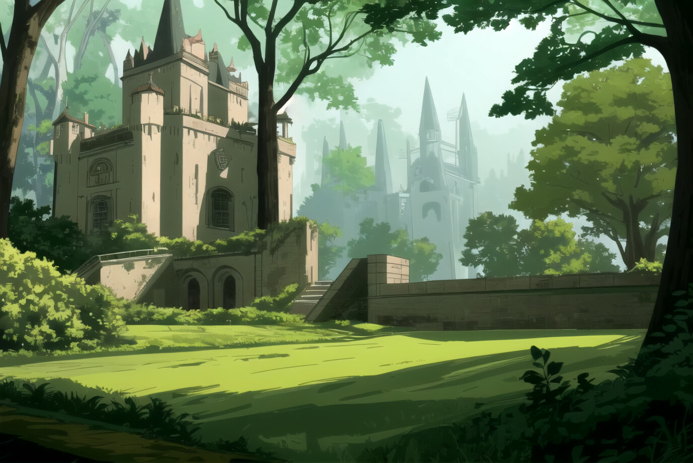 ArtStation - Fantasy Landscape With Castle
