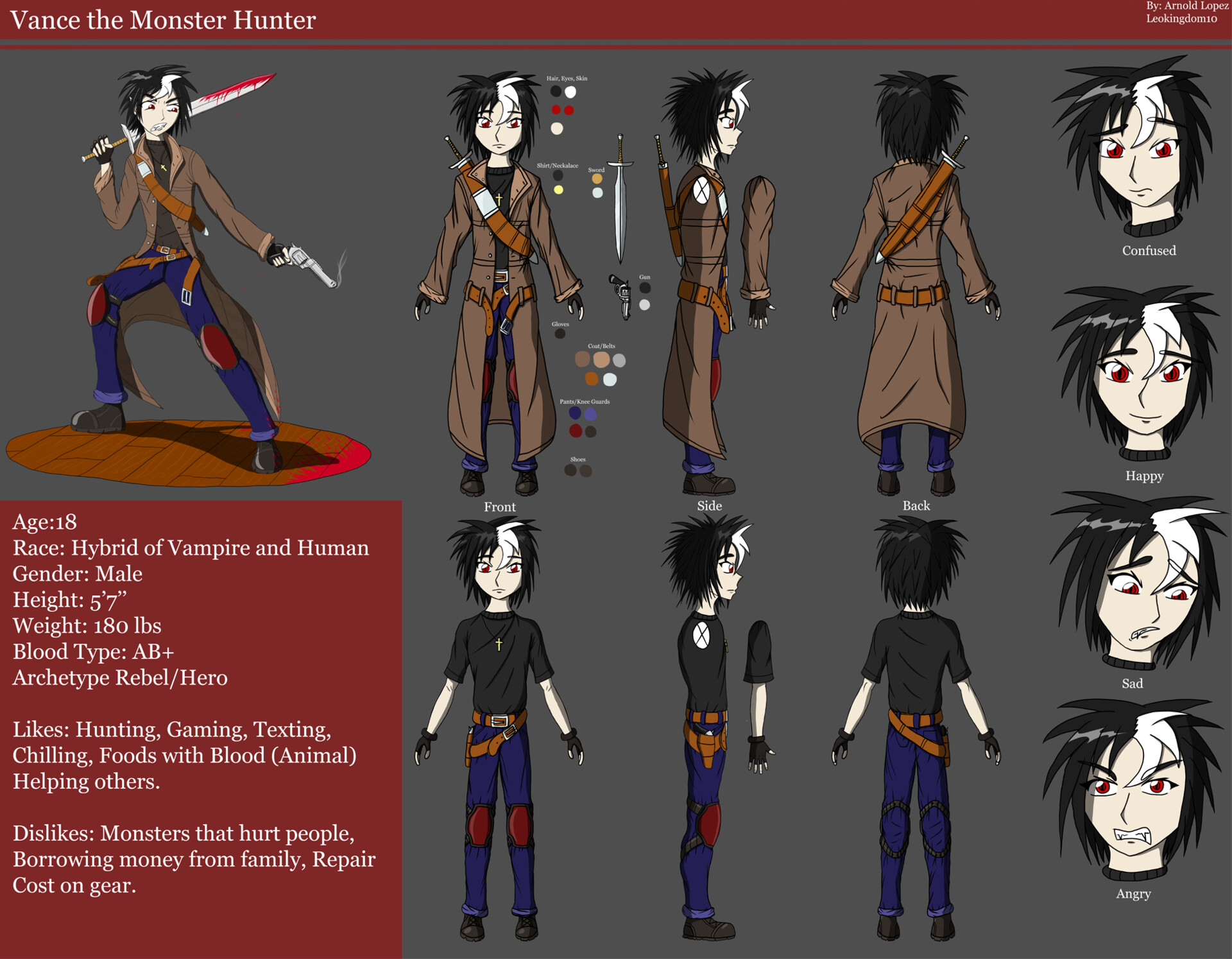 ArtStation - Vance the Monster Hunter (Character Sheet)