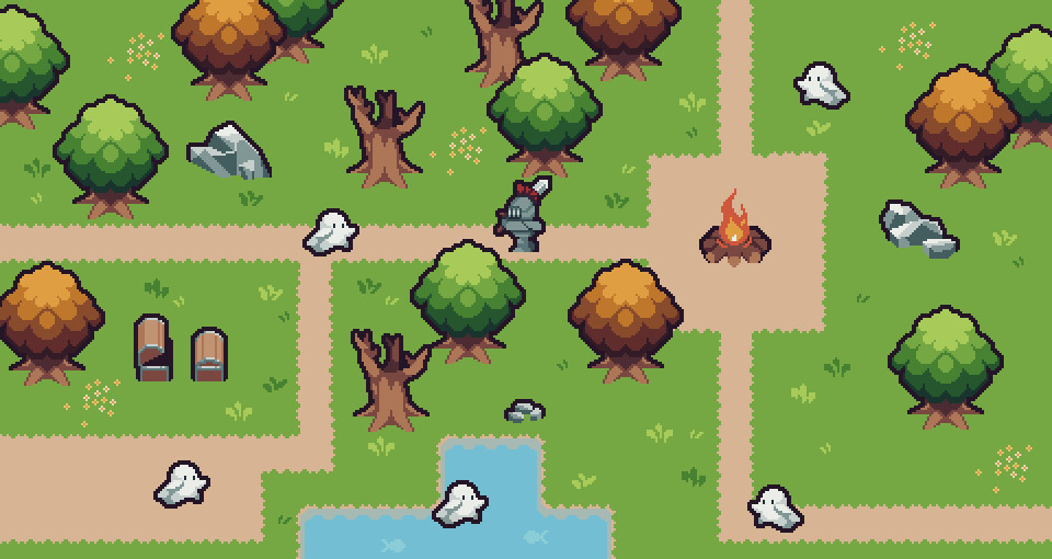 ArtStation - pixelart top-down mockup