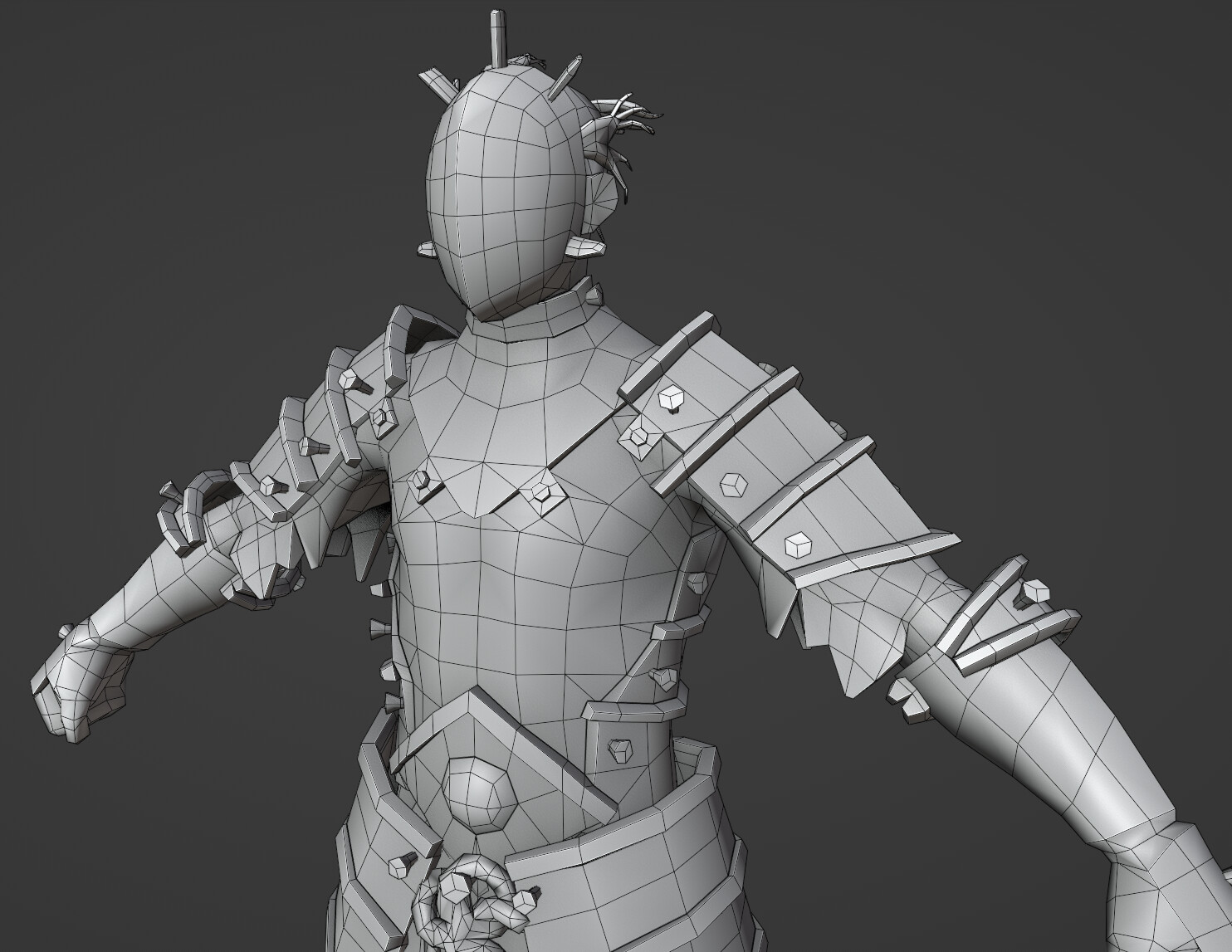 ArtStation - Low Poly character retopology and UV layot