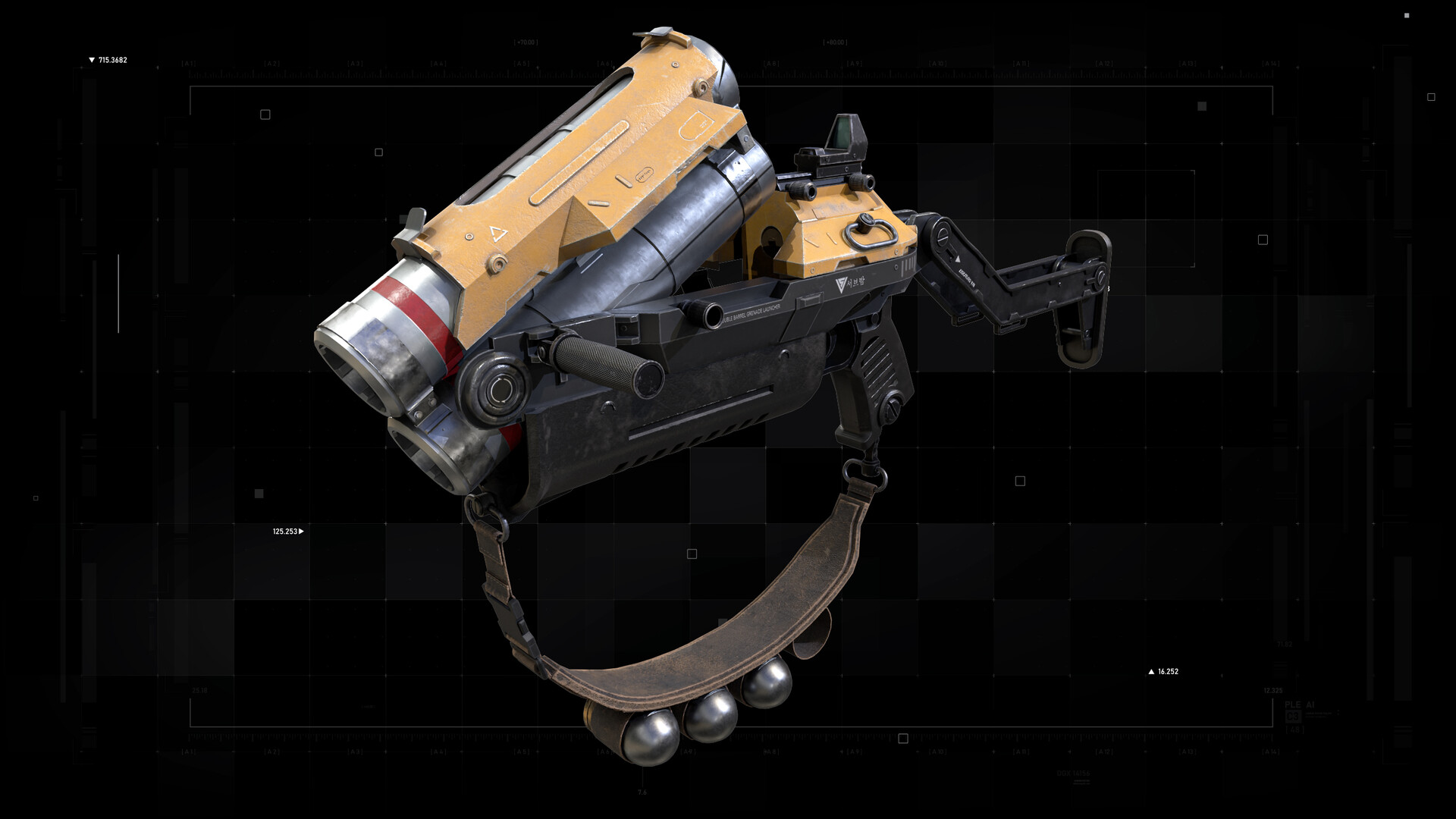 ArtStation - Double Barrel Grenade Launcher